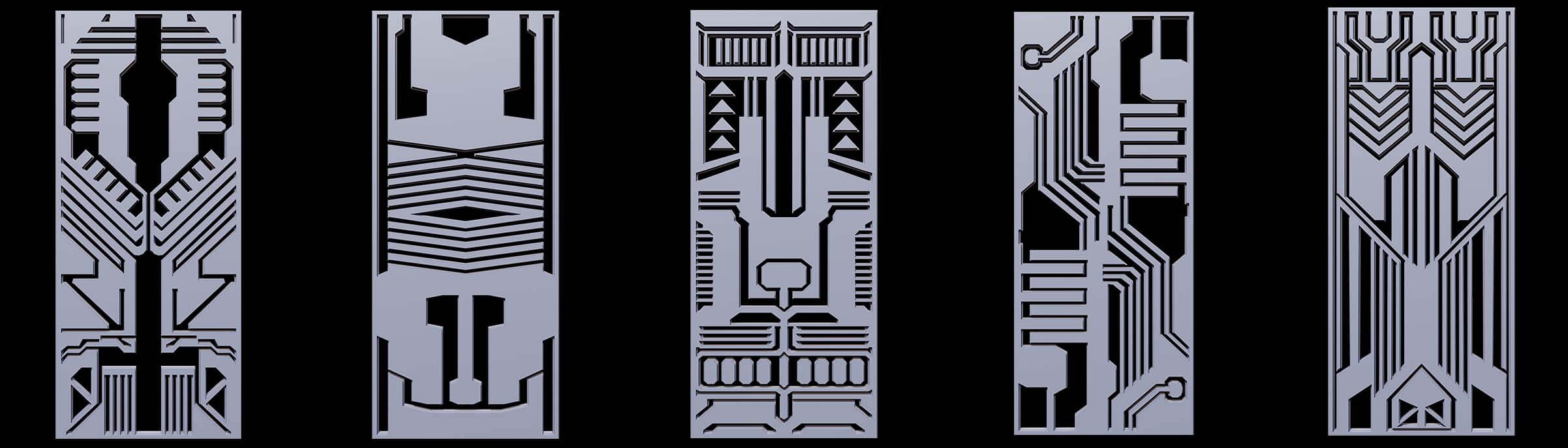 Sci-Fi Panels Base Mesh Vol 1 3D Model by netleon