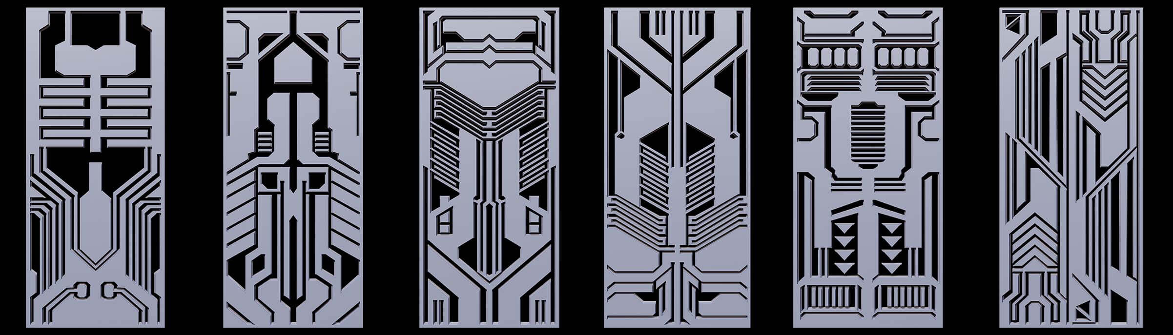Sci-Fi Panels Base Mesh Vol 1 3D Model by netleon