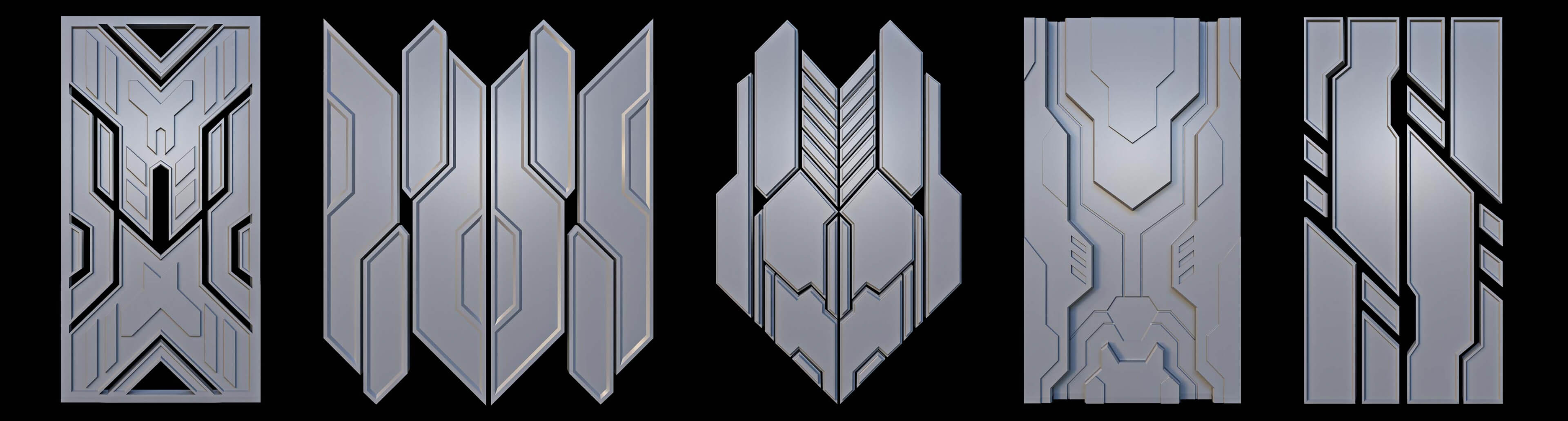 Sci-Fi Panels Base Mesh Vol 2 3D Model by netleon