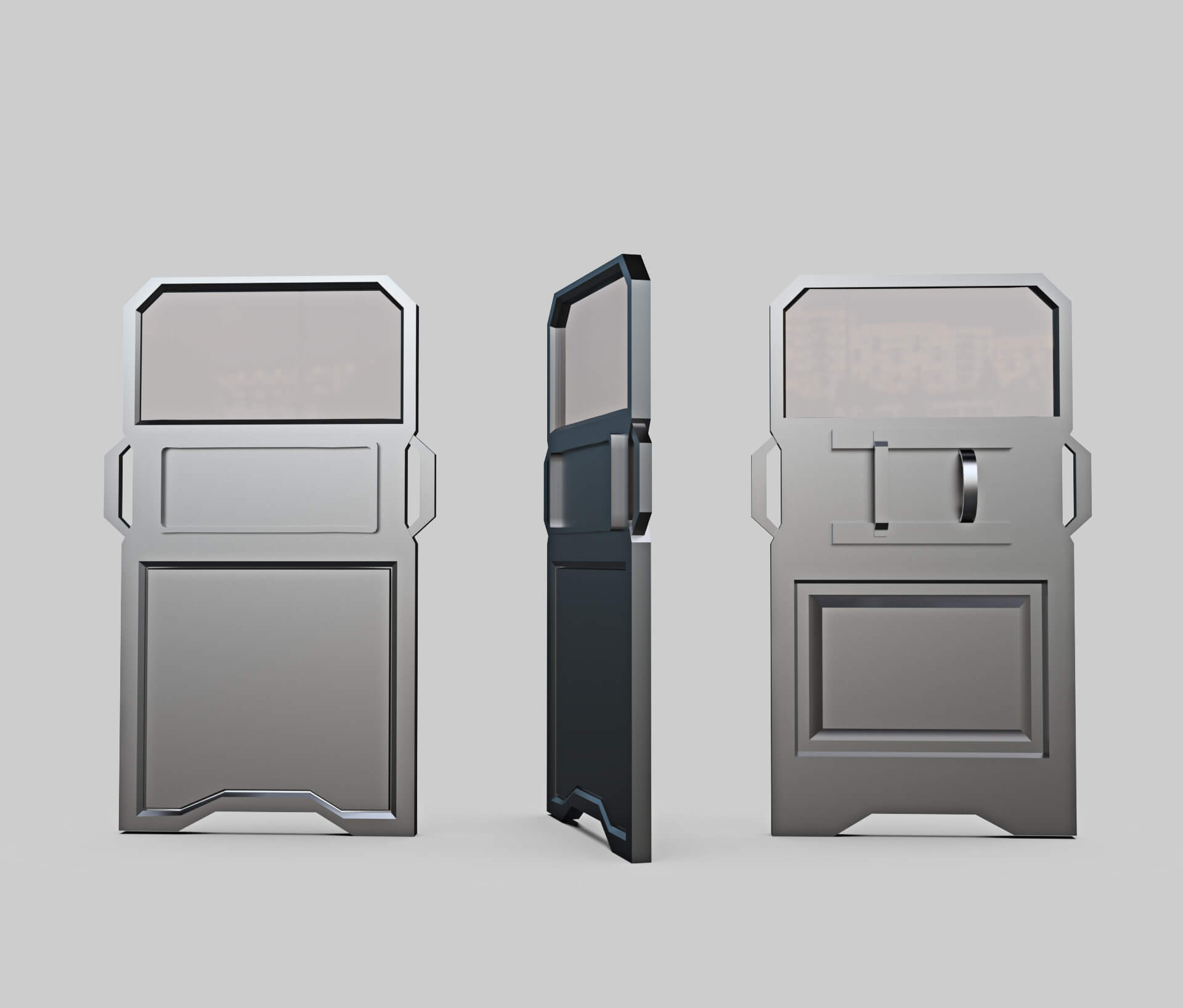 Sci-Fi Shield Base Mesh 3D Model by netleon