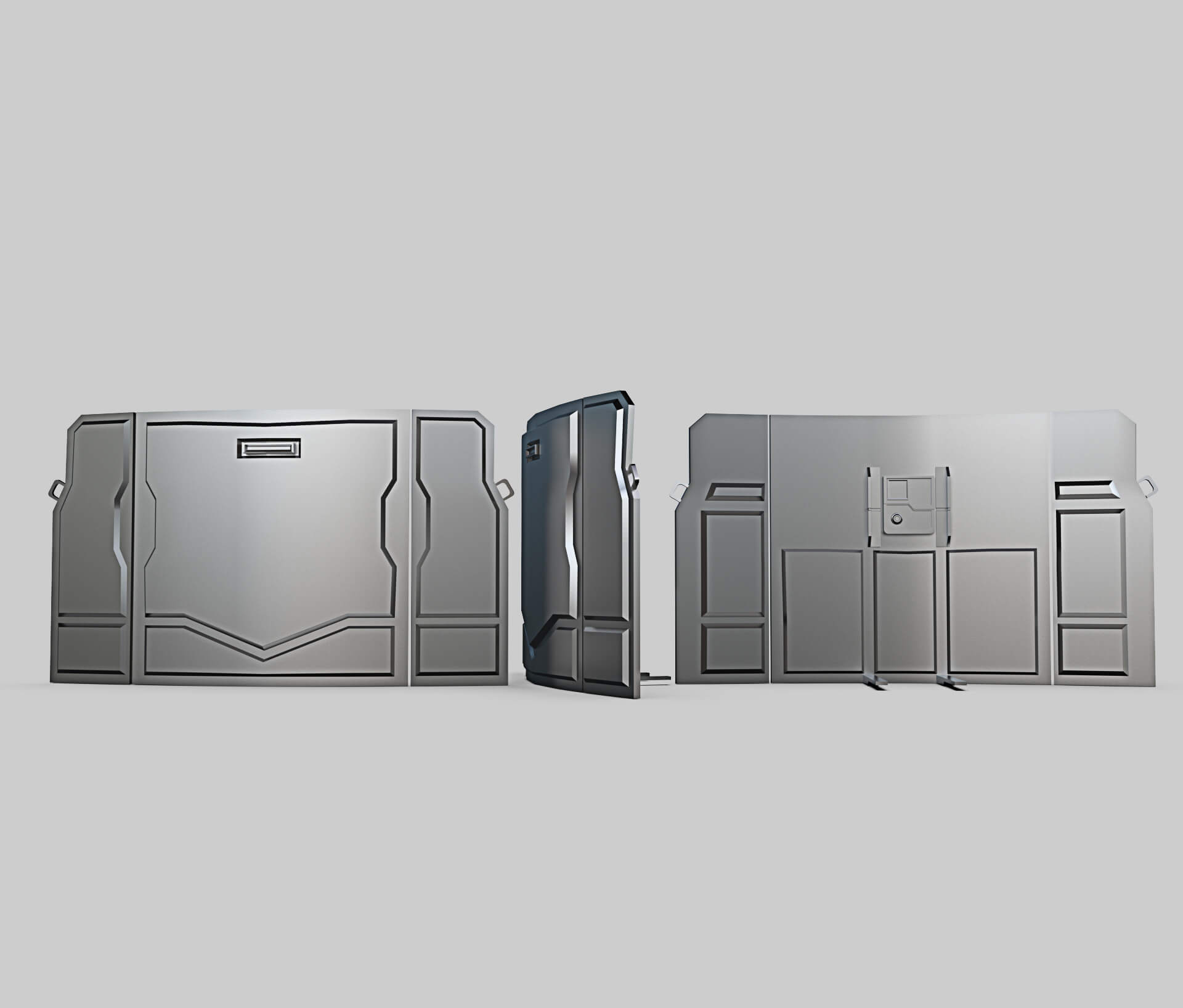 Sci-Fi Shield Base Mesh 3D Model by netleon