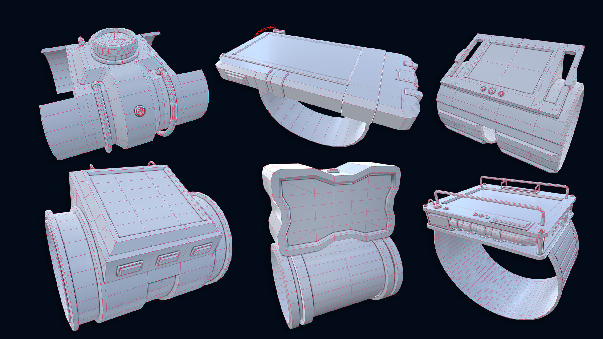 Sci-Fi Wristband Base Mesh 3D Model by netleon