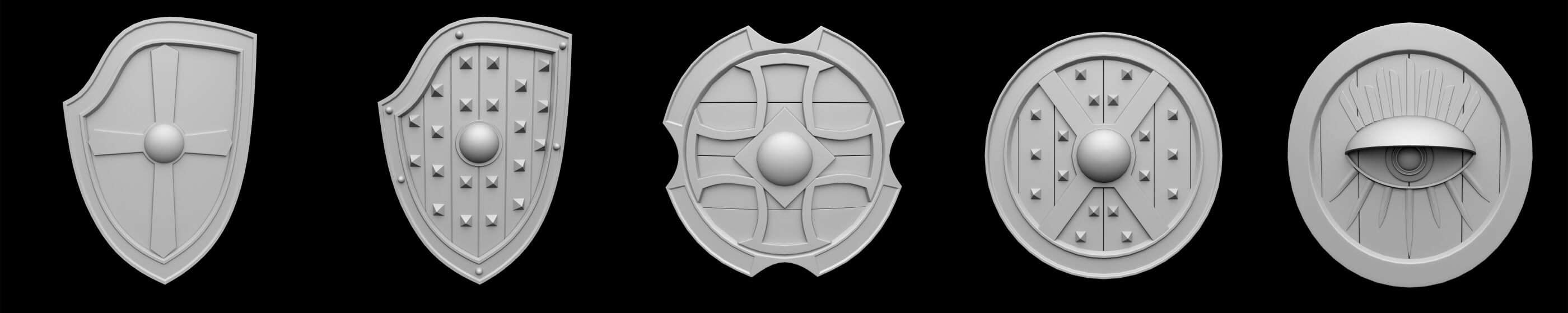 Shield Base Mesh Vol 2 - 3D Model by netleon