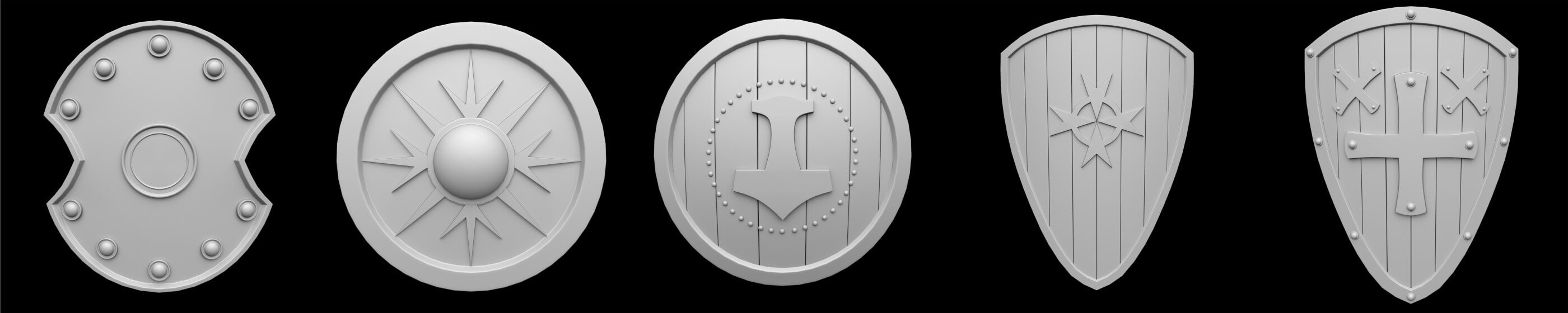 Shield Base Mesh Vol 2 - 3D Model by netleon