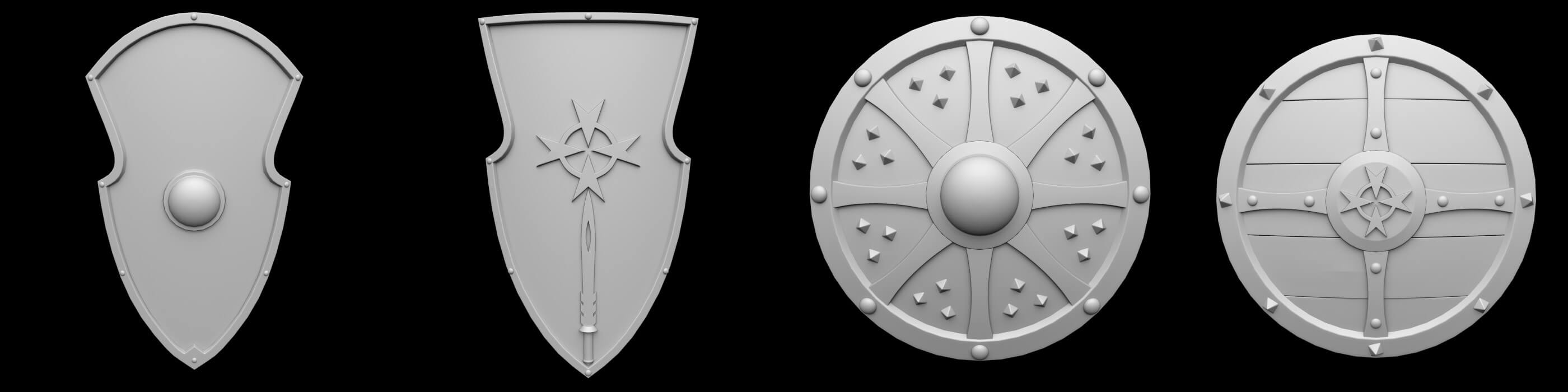 Shield Base Mesh Vol 2 - 3D Model by netleon