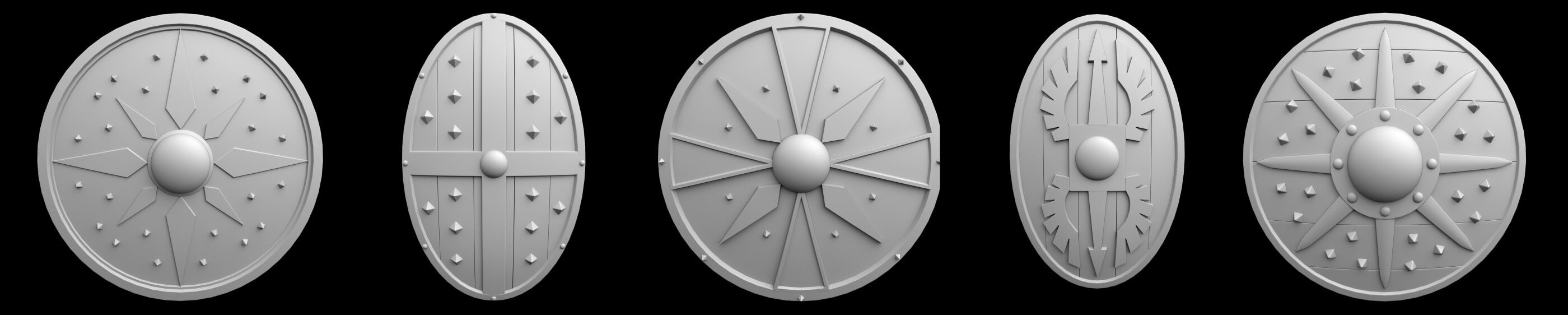 Shield Base Mesh Vol 3 - 3D Model by netleon