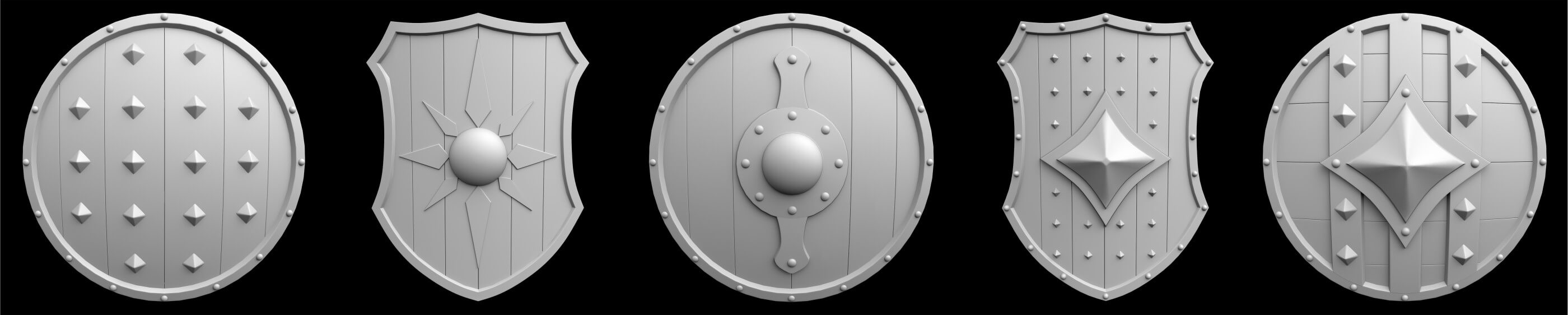 Shield Base Mesh Vol 3 - 3D Model by netleon