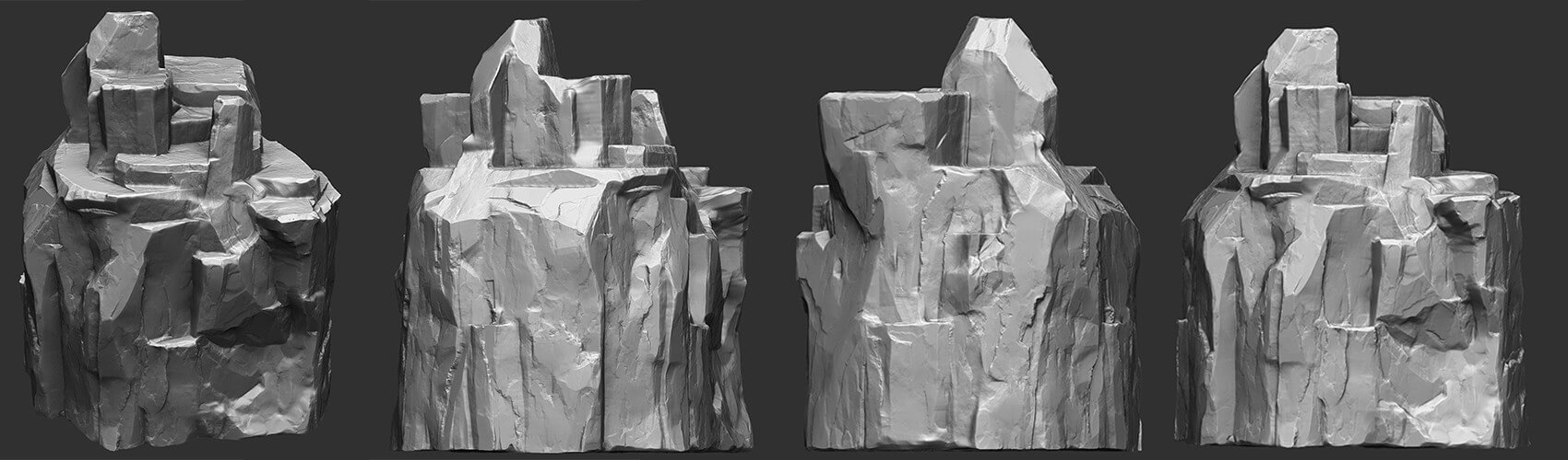 Stone Cliff - 3D Model by netleon