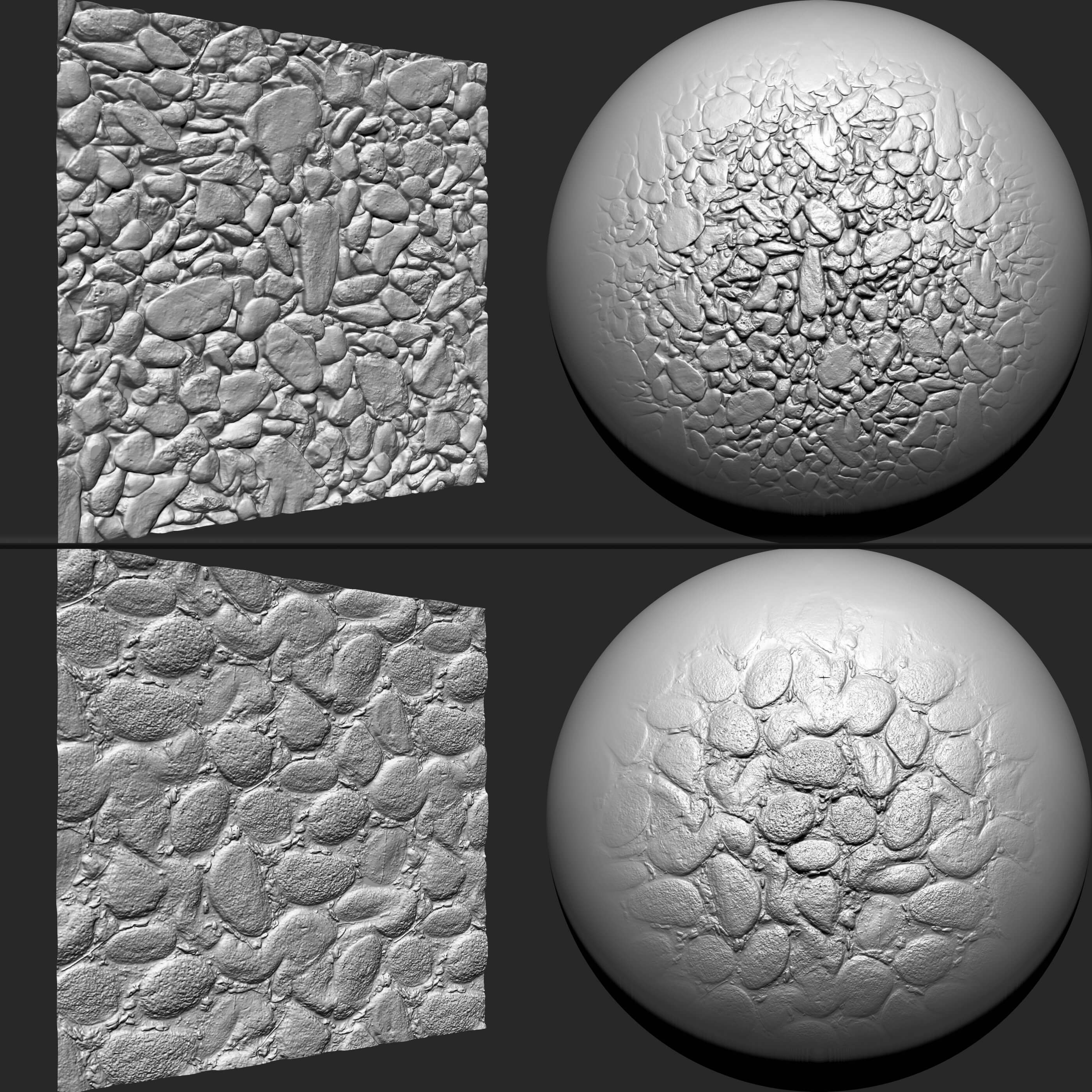 Stone Gravels VDM Brushes - Alpha and Noise Brush or Tool by netleon
