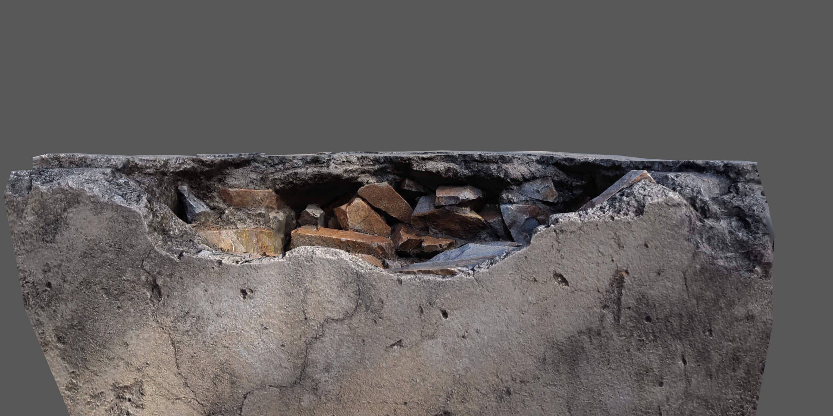 Stone Wall 2 - 3D Model by netleon