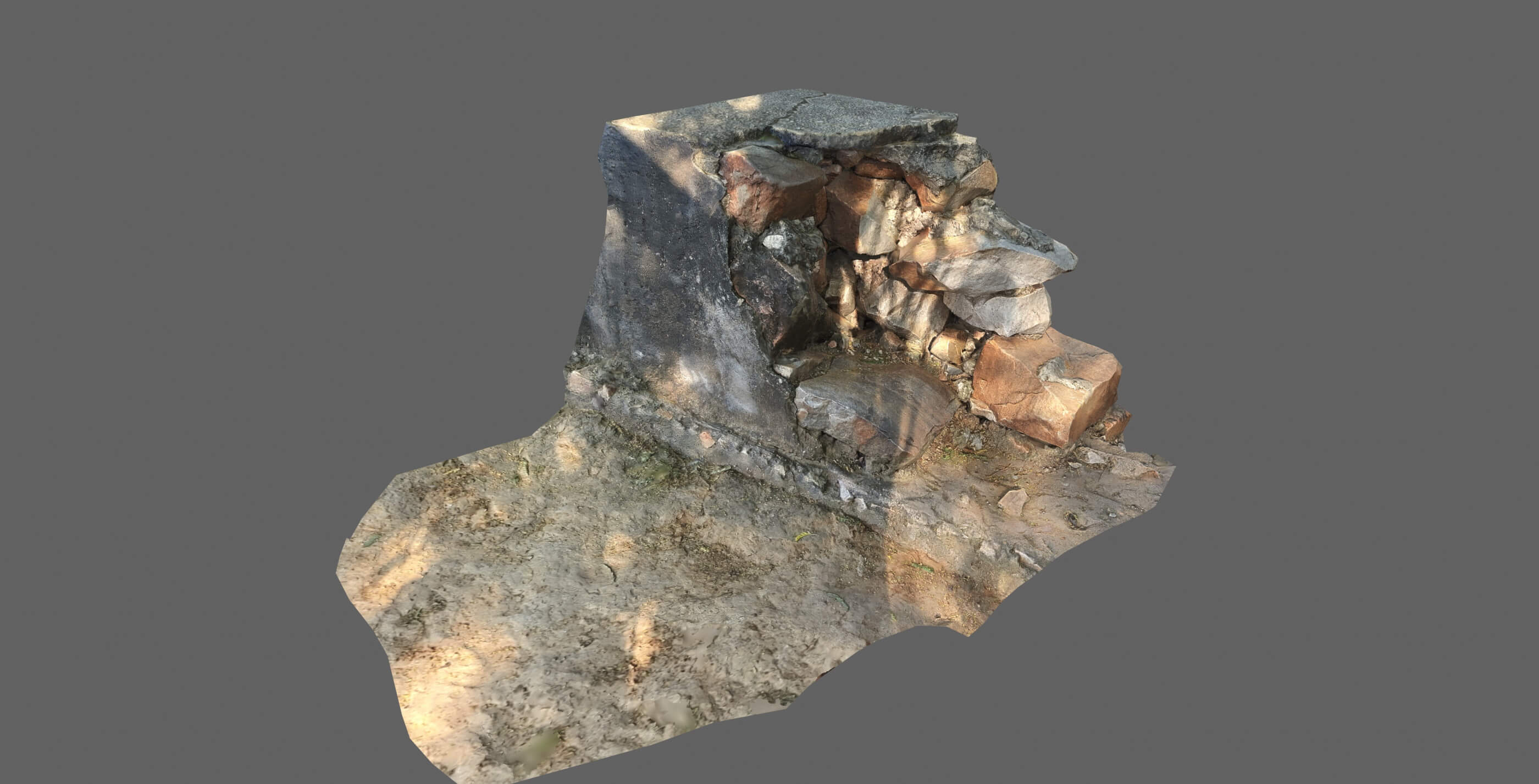 Stone Wall - 3D Model by netleon