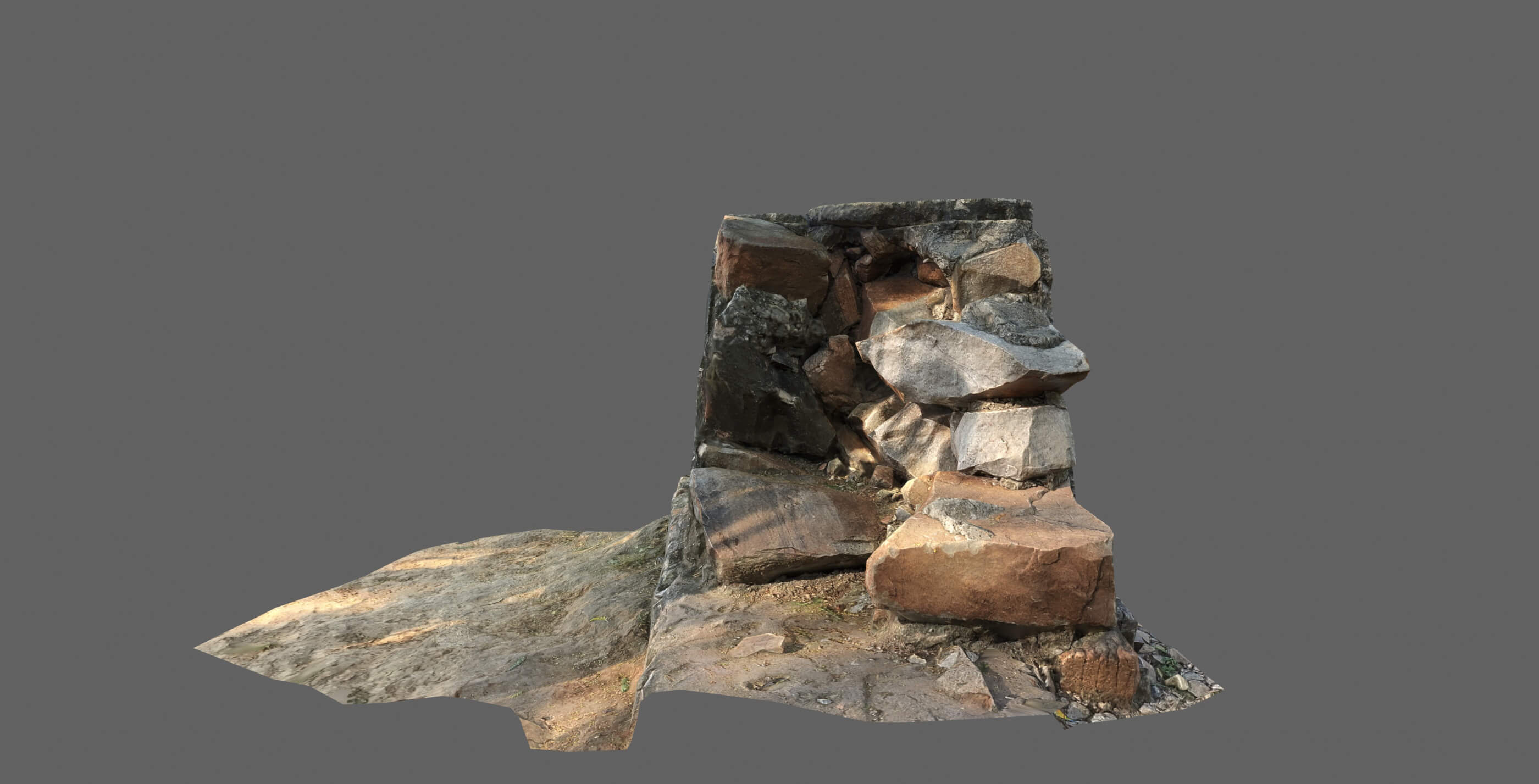 Stone Wall - 3D Model by netleon