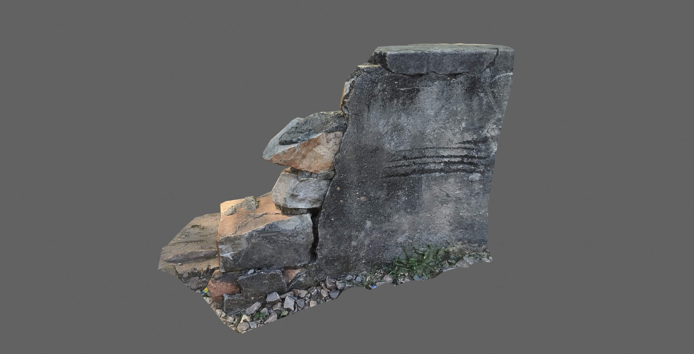 Stone Wall - 3D Model by netleon