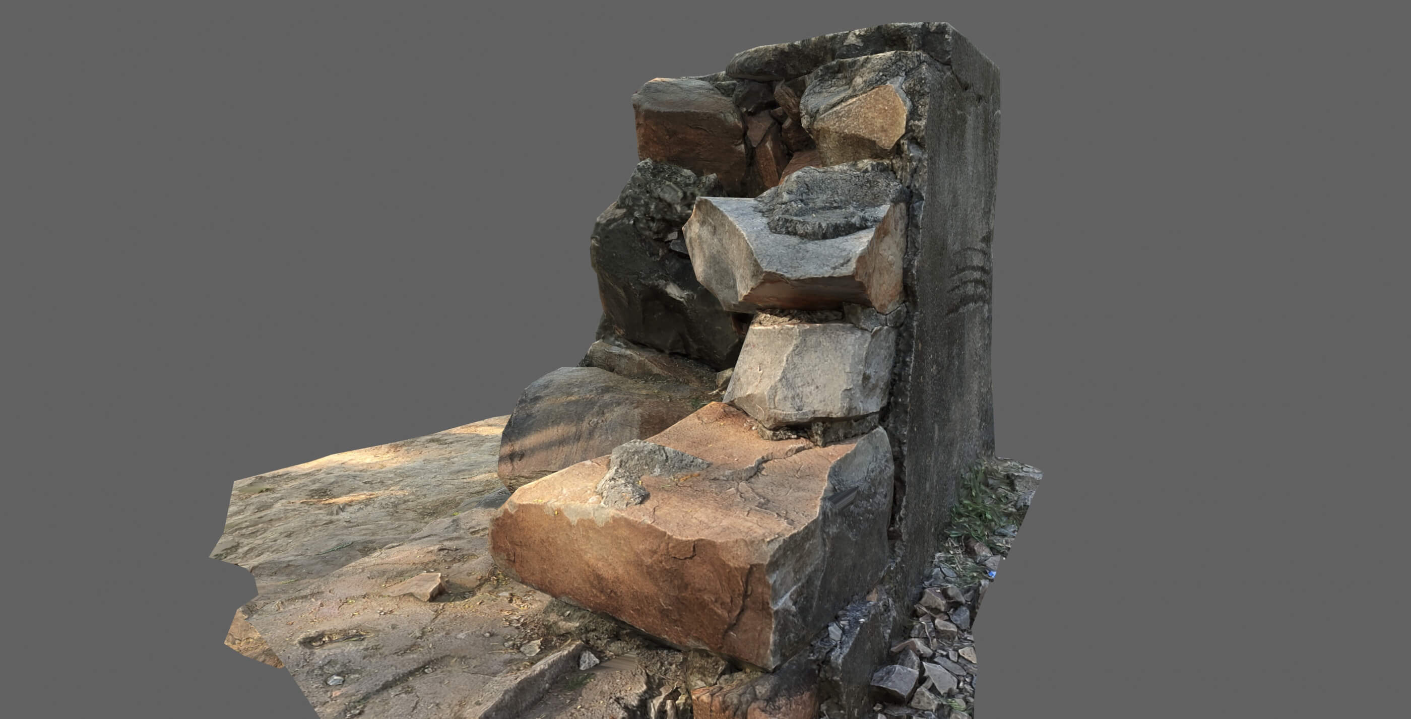 Stone Wall - 3D Model by netleon