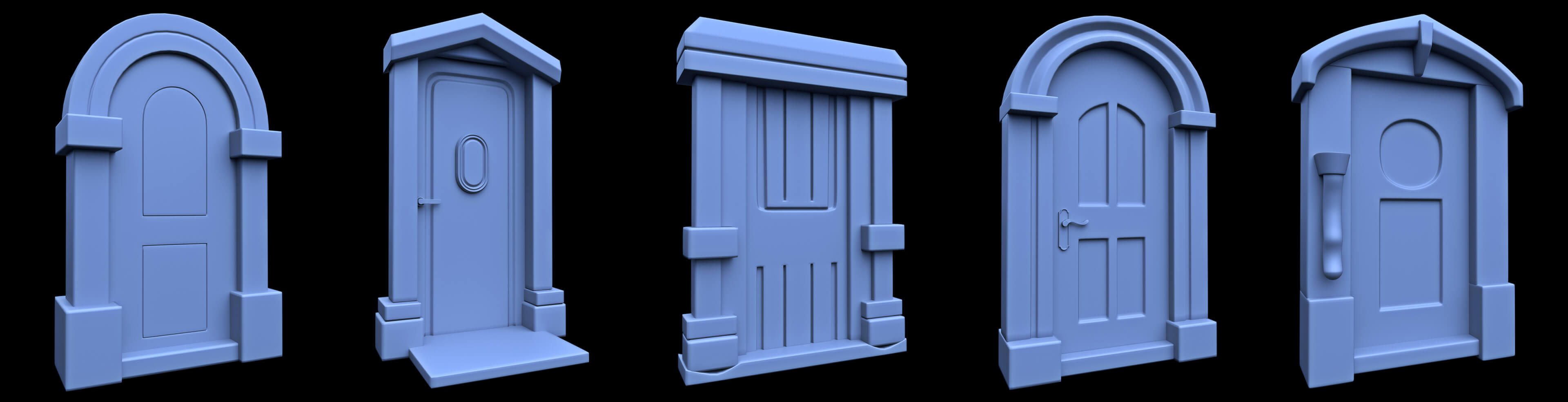 Stylized Door Base Mesh Vol 1 - 3D Model by netleon