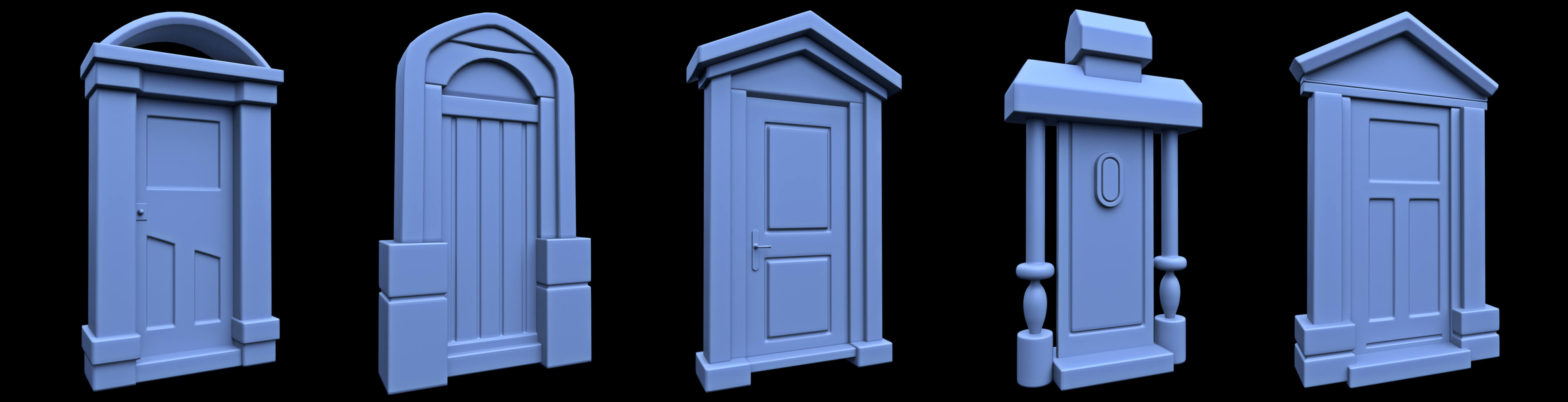 Stylized Door Base Mesh Vol 1 - 3D Model by netleon