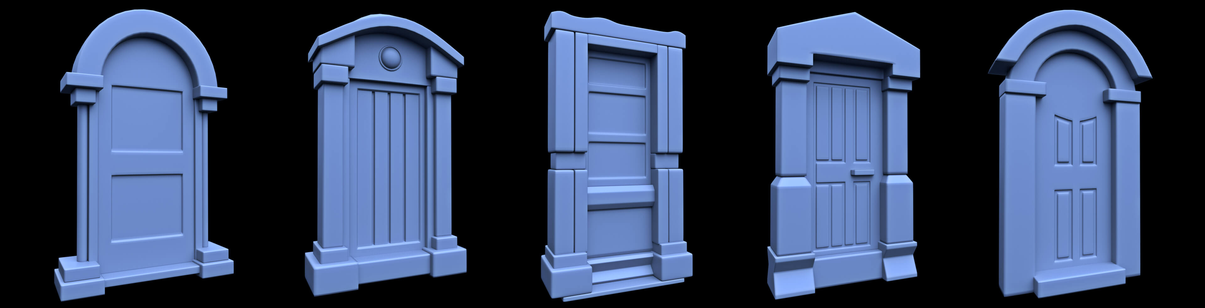 Stylized Door Base Mesh Vol 1 - 3D Model by netleon