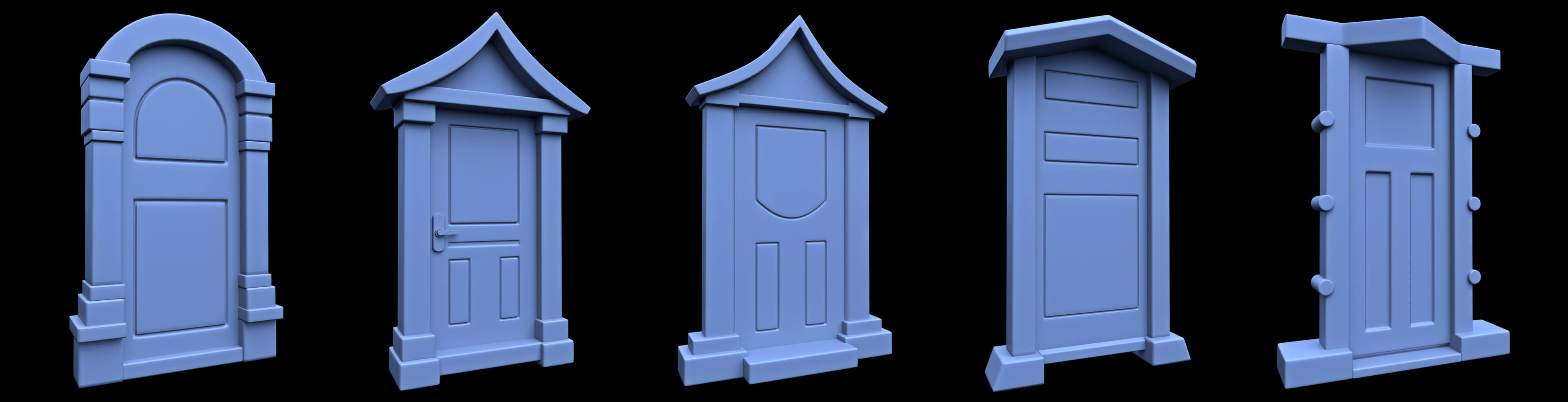 Stylized Door Base Mesh Vol 1 - 3D Model by netleon