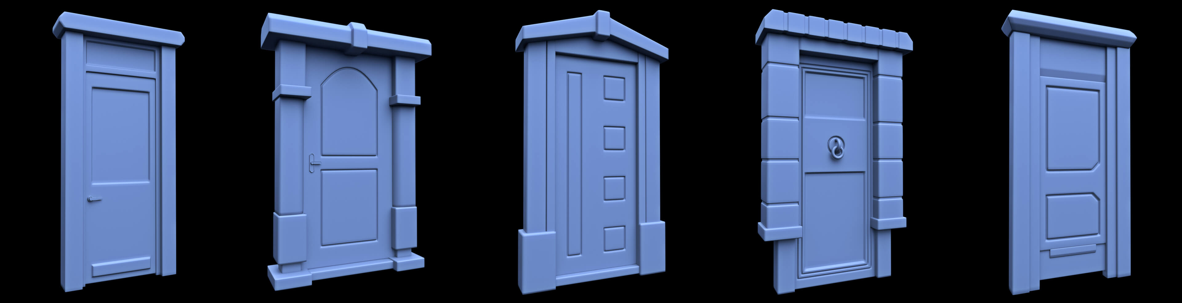 Stylized Door Base Mesh Vol 1 - 3D Model by netleon