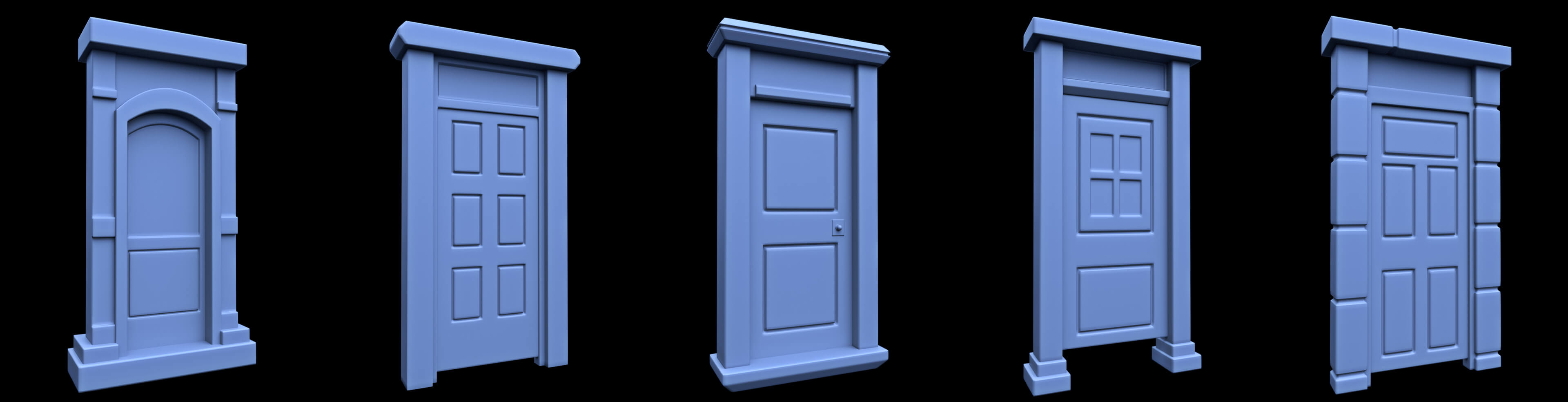 Stylized Door Base Mesh Vol 1 - 3D Model by netleon