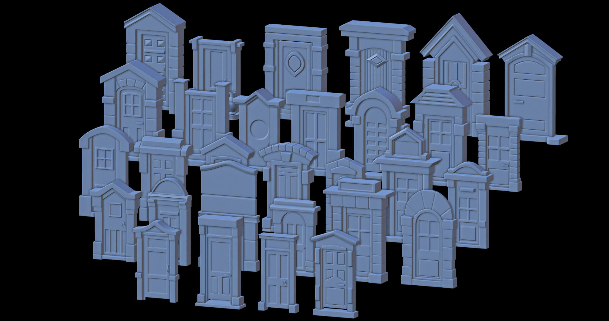 Stylized Door Base Mesh Vol 2 - 3D Model by netleon