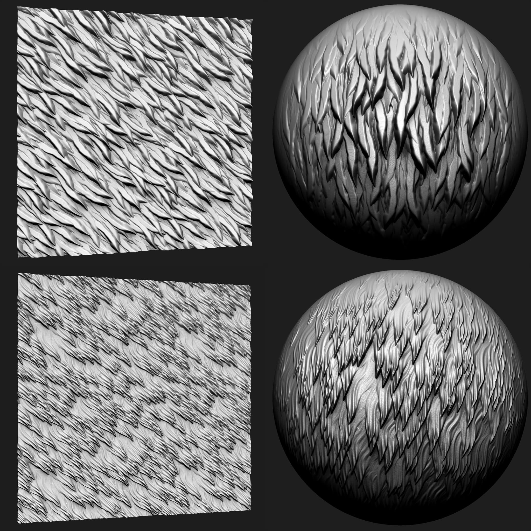 Stylized Fur and Hair VDM Brushes and Noise Vol 2 - Brush or Tool by ...