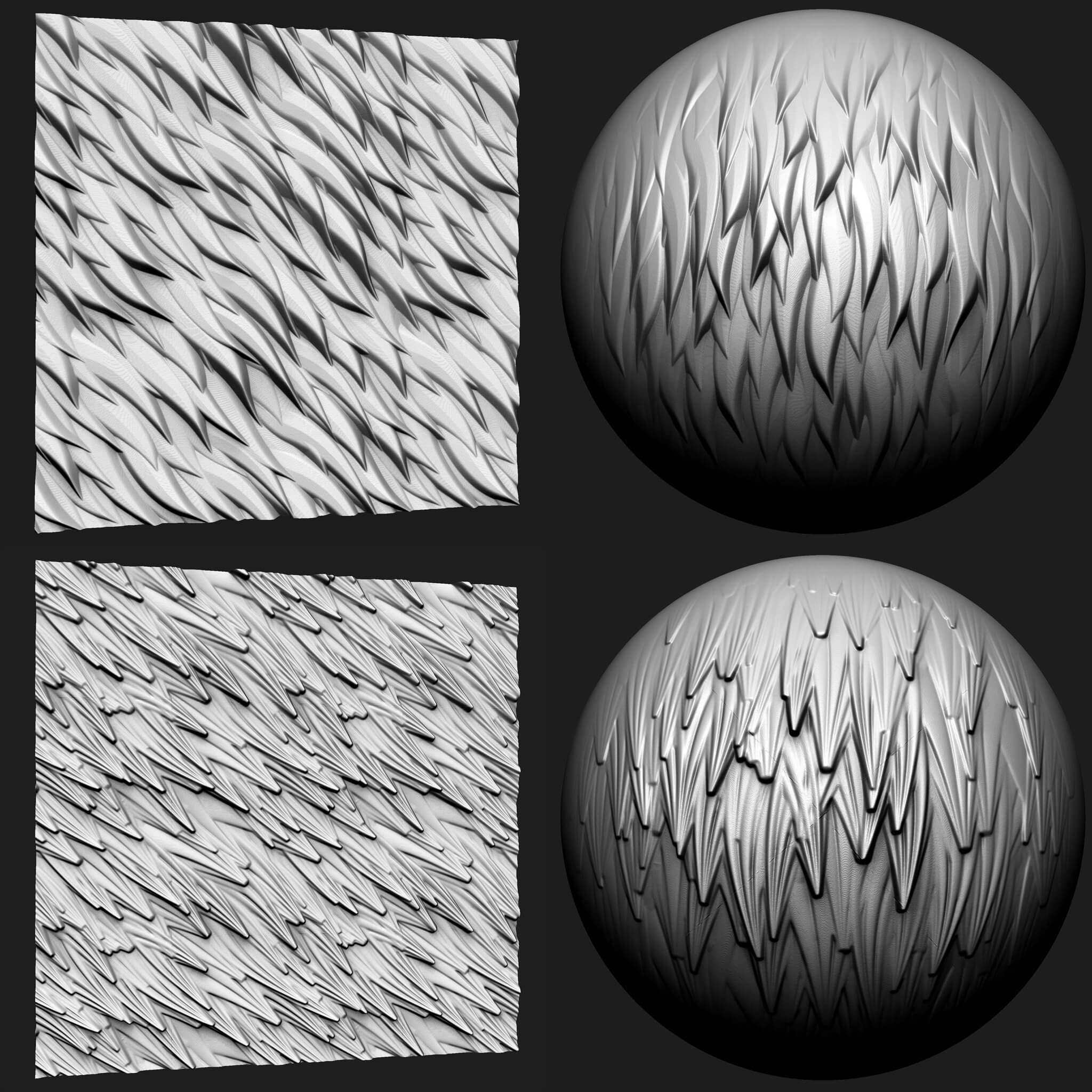Stylized Fur and Hair VDM Brushes and Noise Vol 2 - Brush or Tool by ...