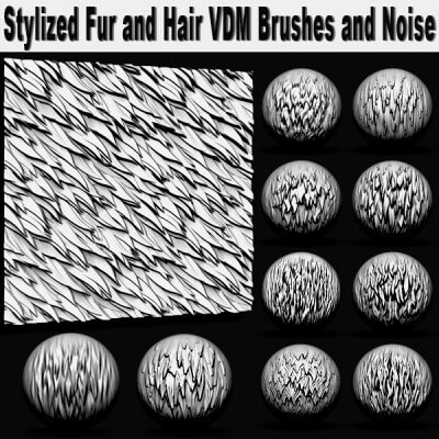 Stylized Fur VDM Brushes + Surface Noise - Brush or Tool by netleon