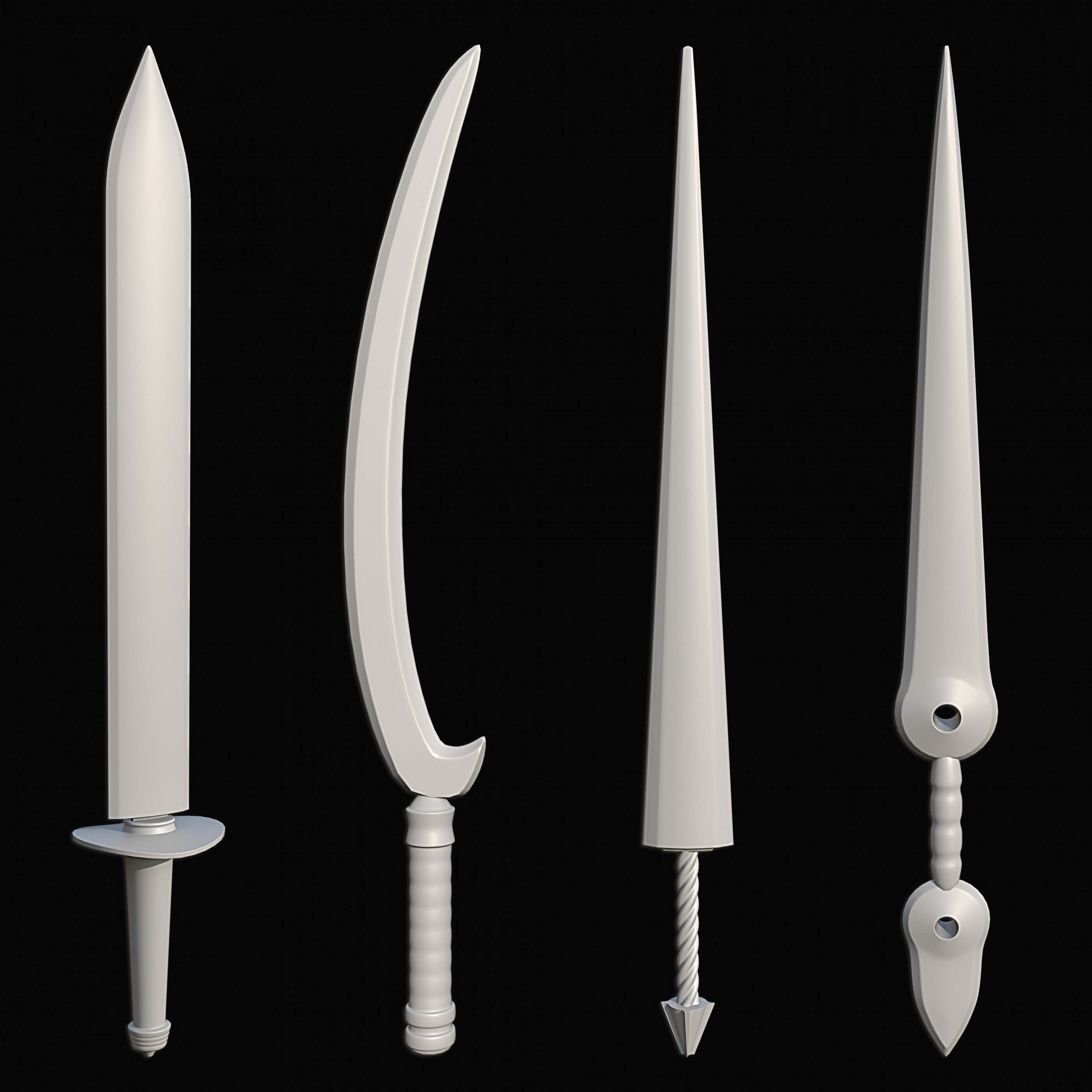 Sword Base Mesh Vol 2 - 3D Model by netleon