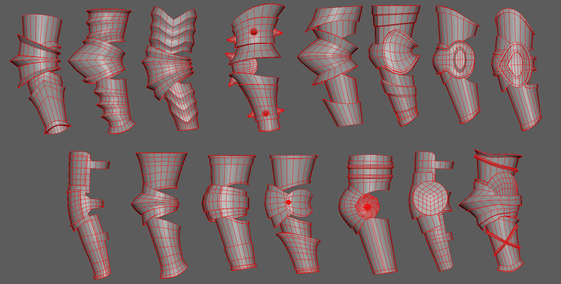 Vambrace Collection Vol 2 - 3D Model by netleon