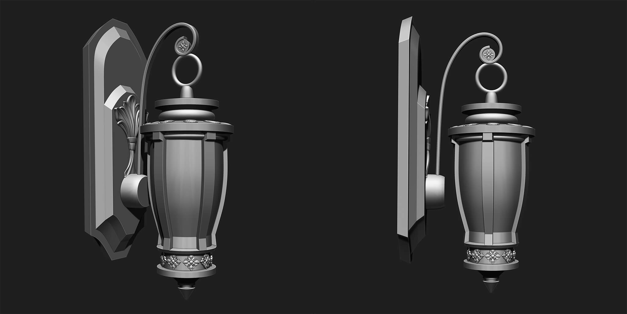 Wall Light Lamp - 3D Model by netleon