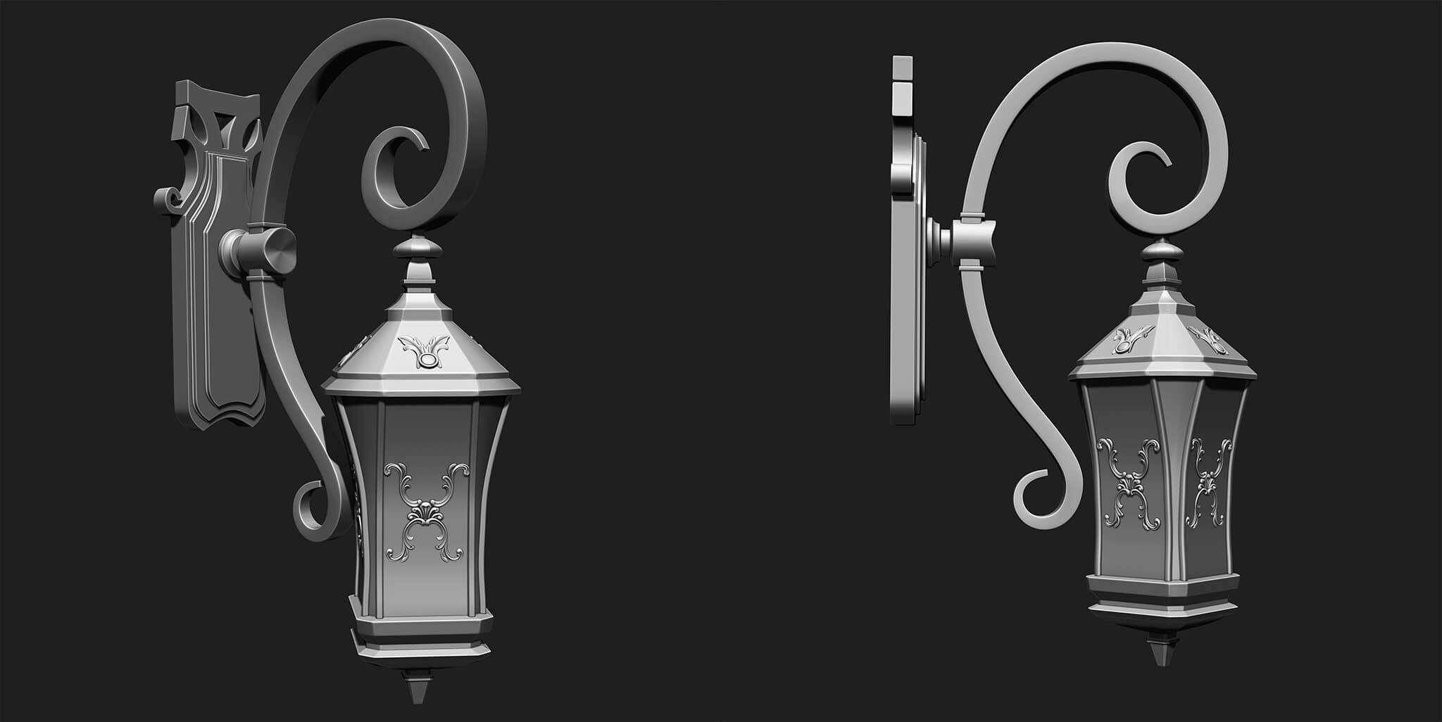 Wall Light Lamp - 3D Model by netleon