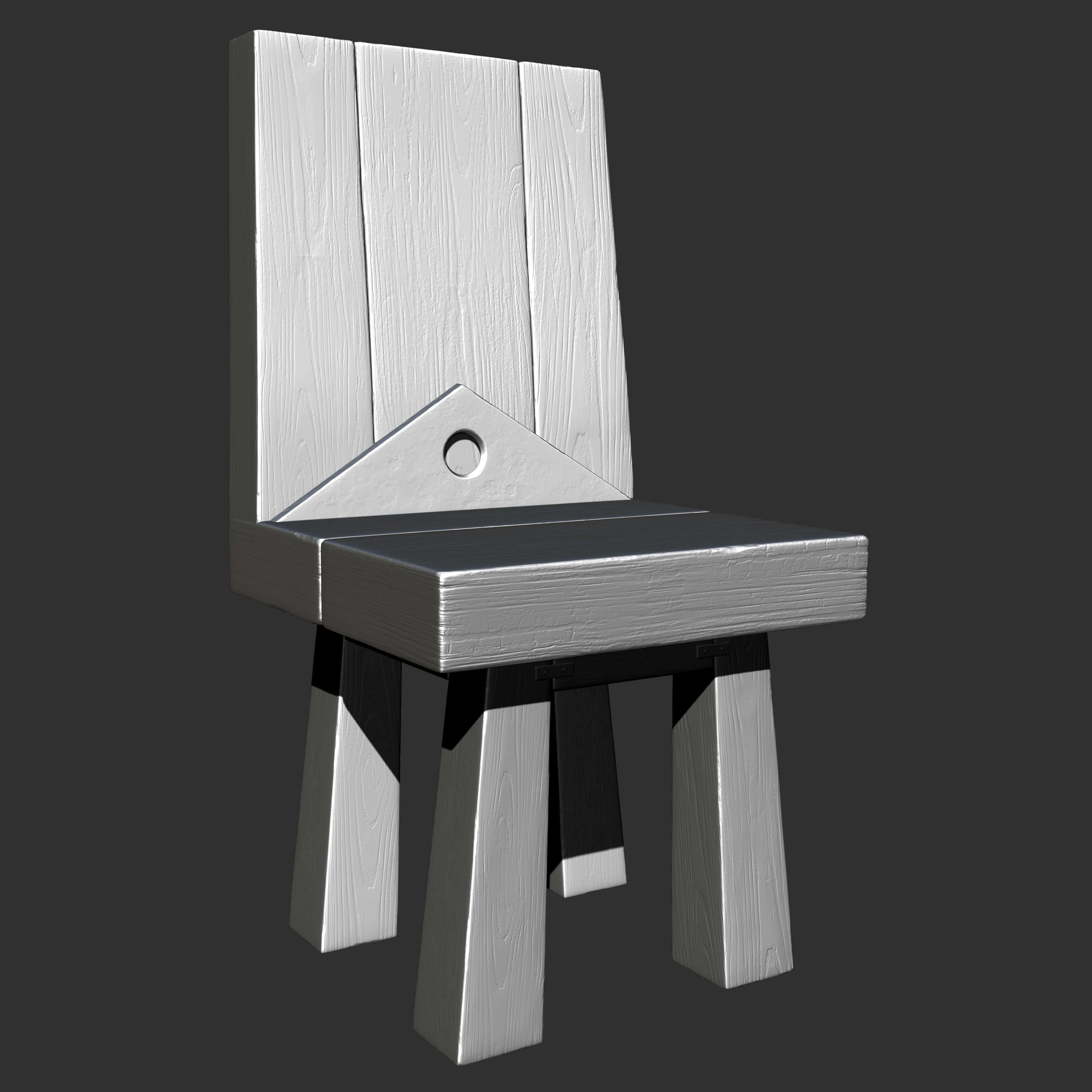 Wooden Furniture Base Mesh - 3D Model by netleon