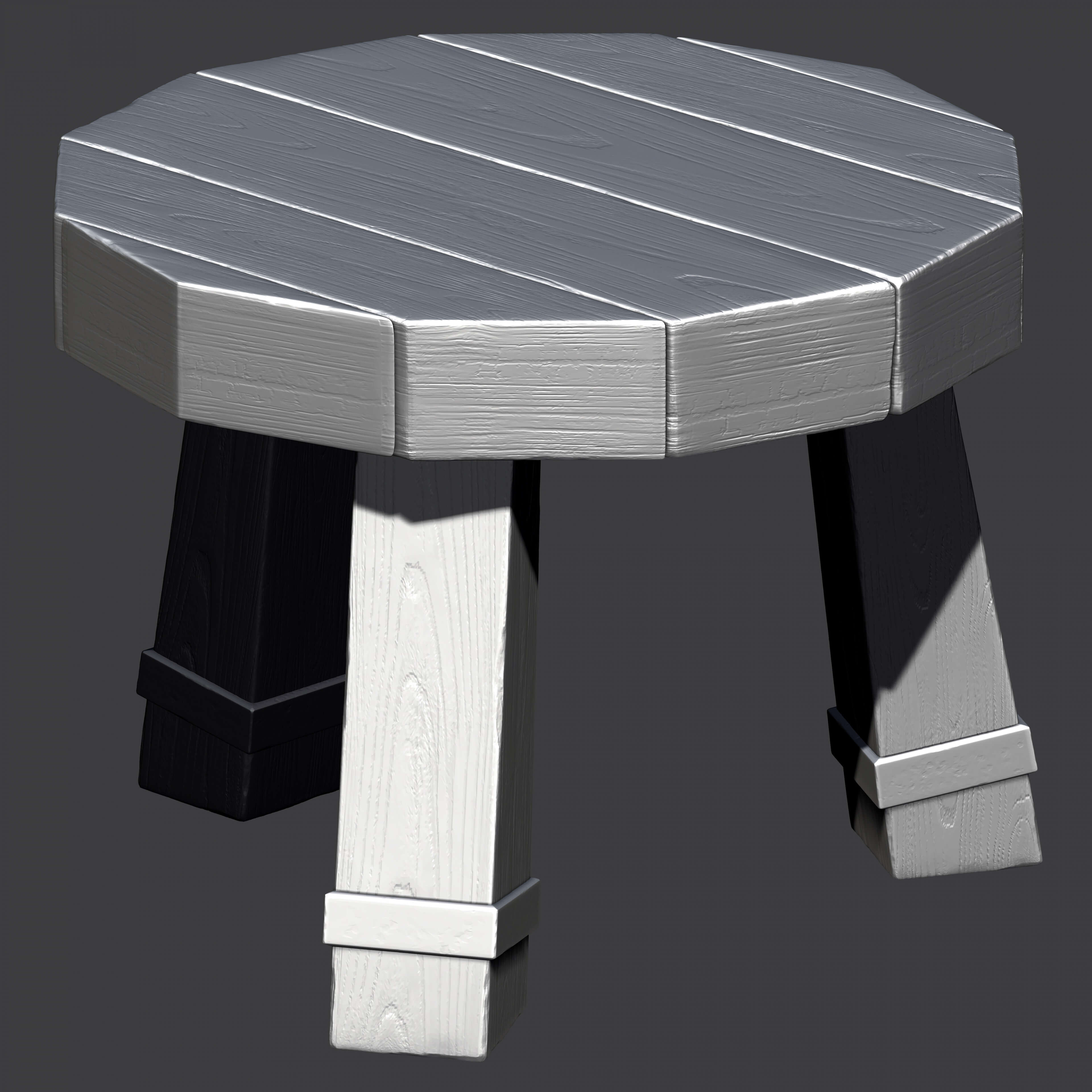 Wooden Furniture Base Mesh - 3D Model by netleon