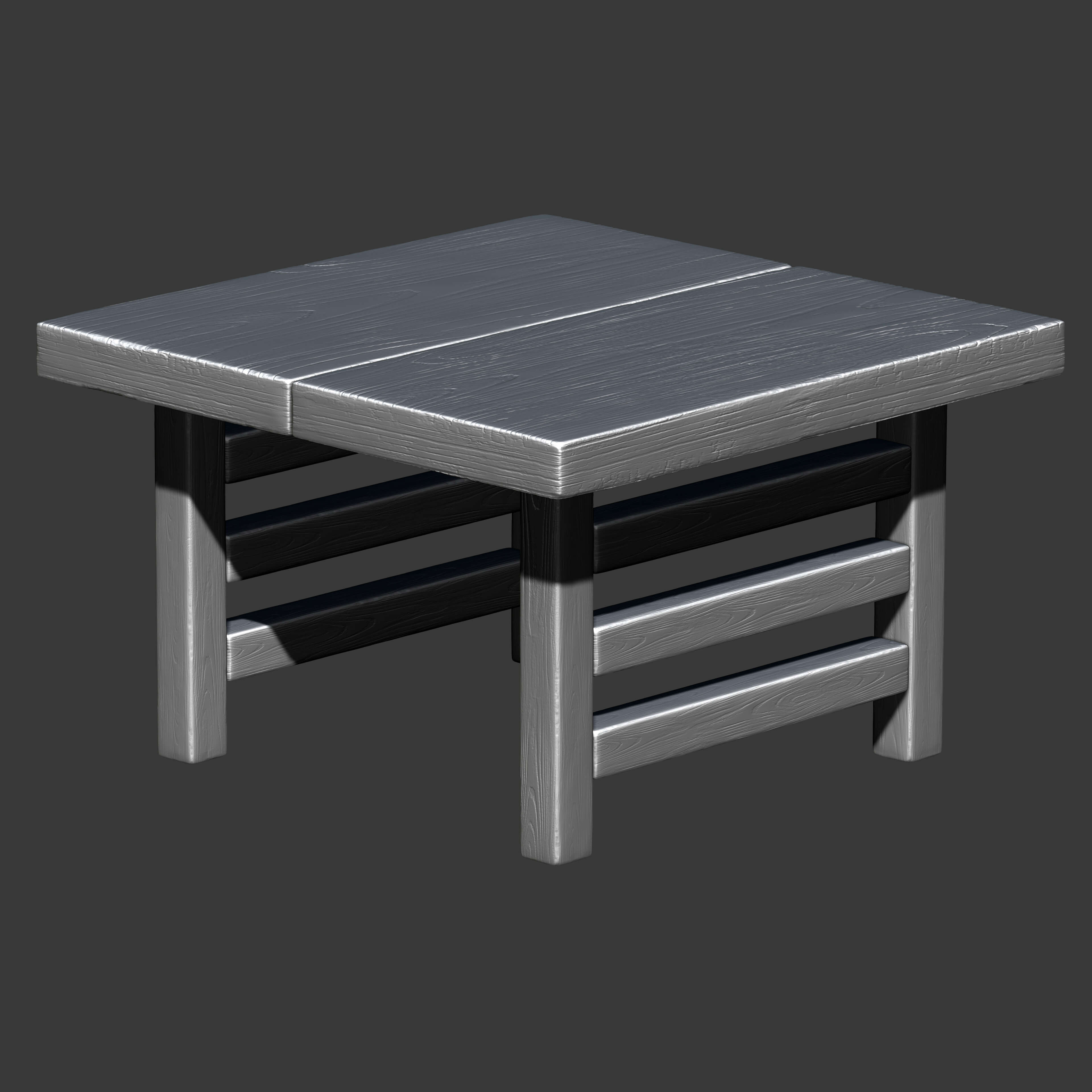 Wooden Furniture Base Mesh - 3D Model by netleon