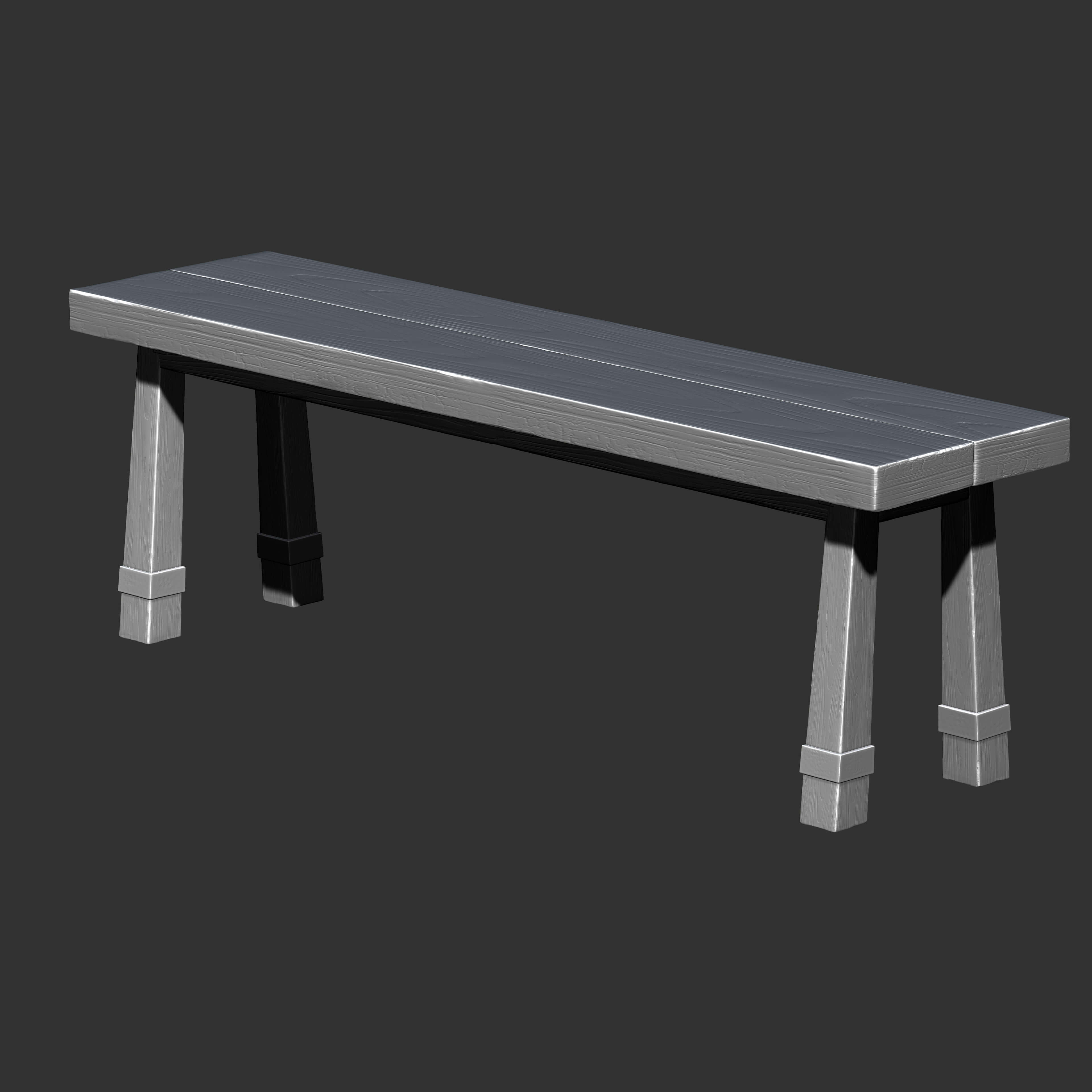 Wooden Furniture Base Mesh - 3D Model by netleon