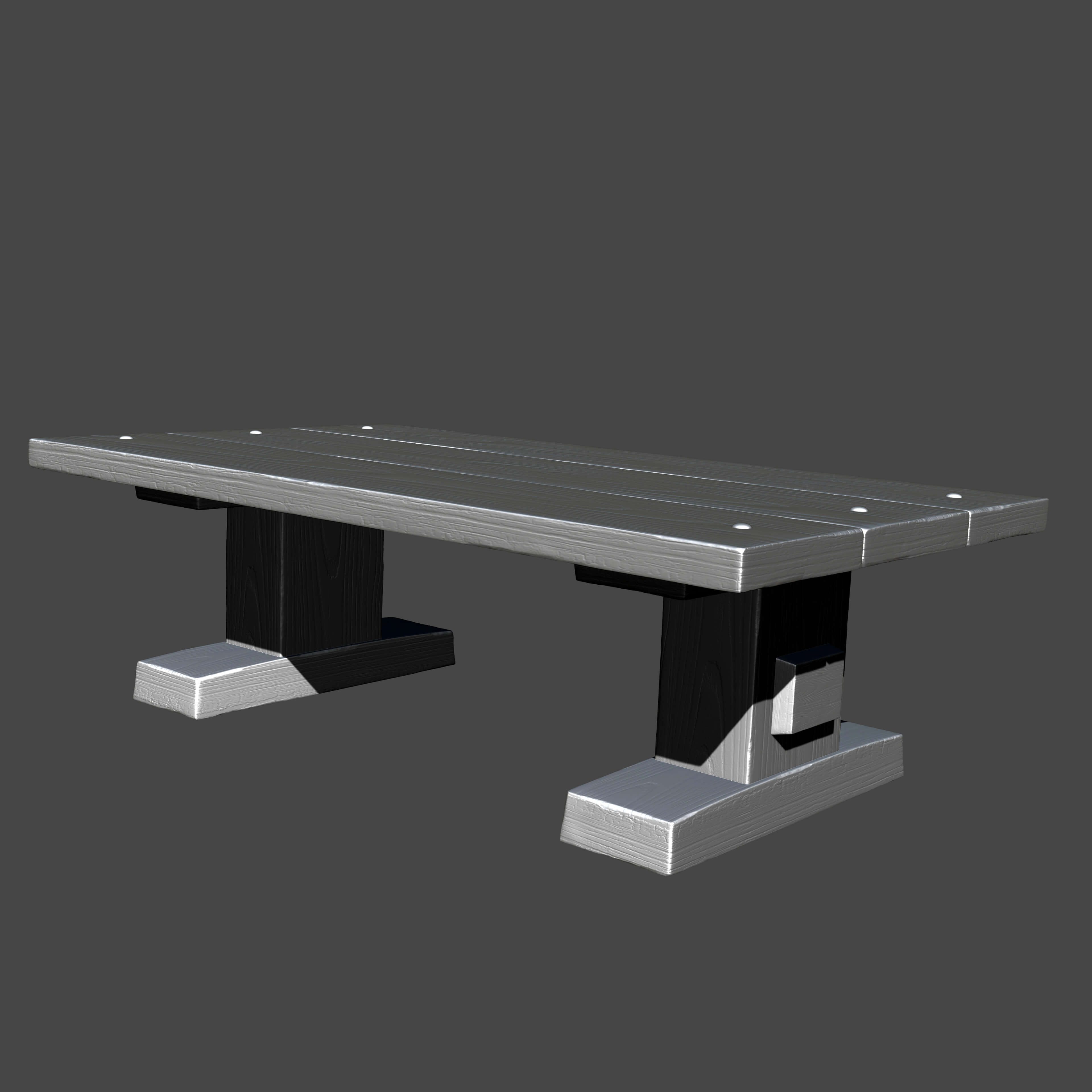 Wooden Furniture Base Mesh - 3D Model by netleon