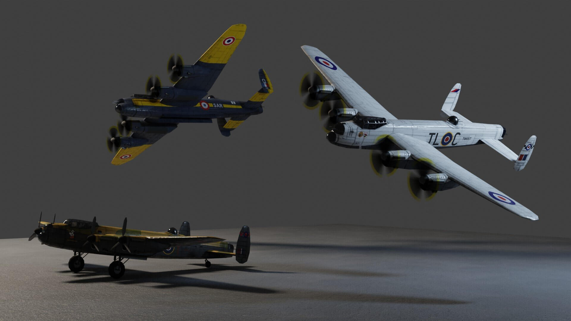 Avro Lancaster WW2 Bomber - 3D Model by NETRUNNER_pl