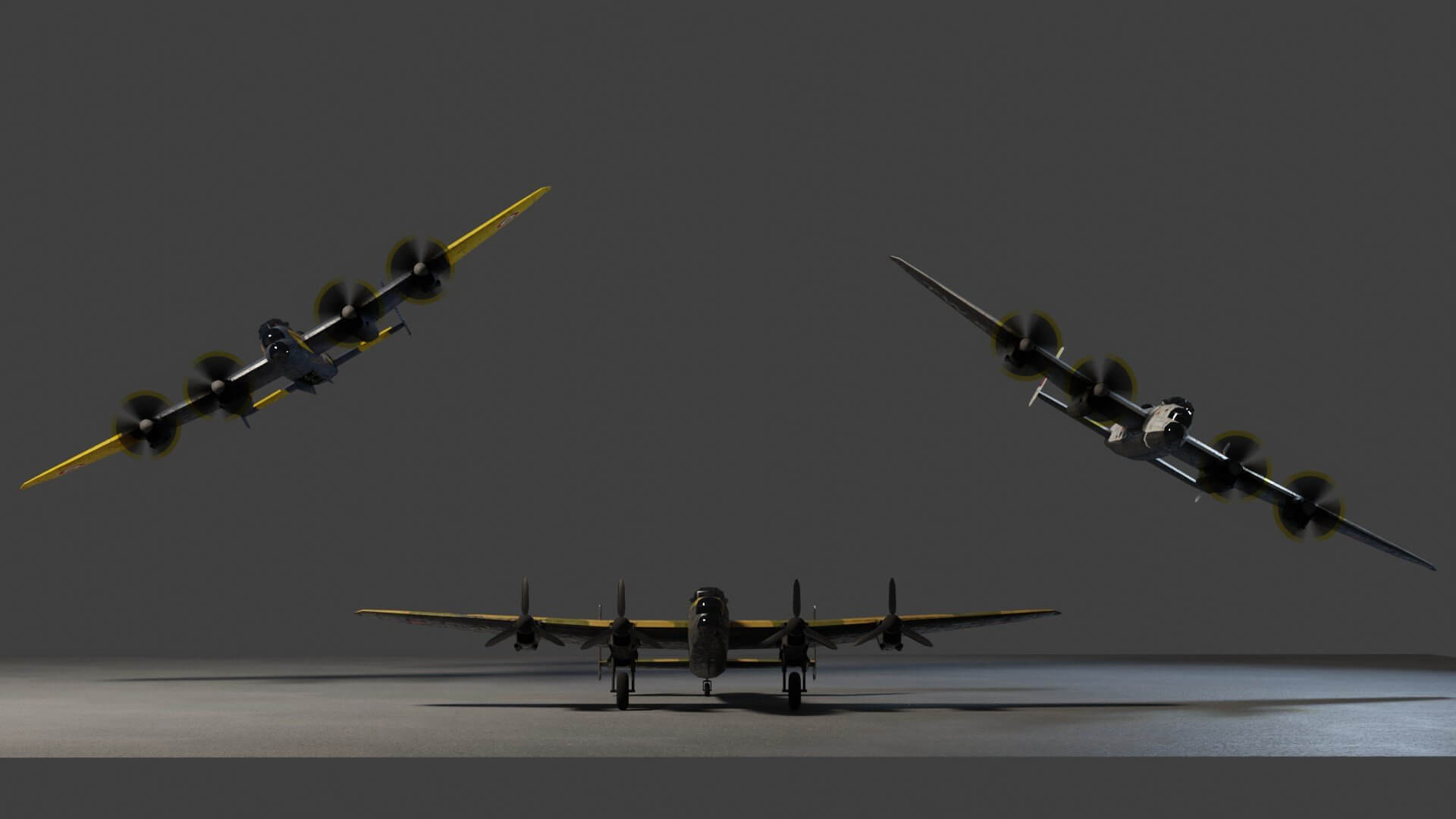 Avro Lancaster WW2 Bomber - 3D Model by NETRUNNER_pl