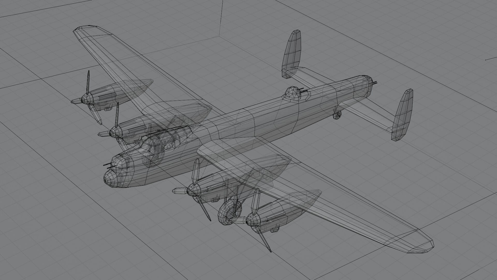 Avro Lancaster WW2 Bomber - 3D Model by NETRUNNER_pl