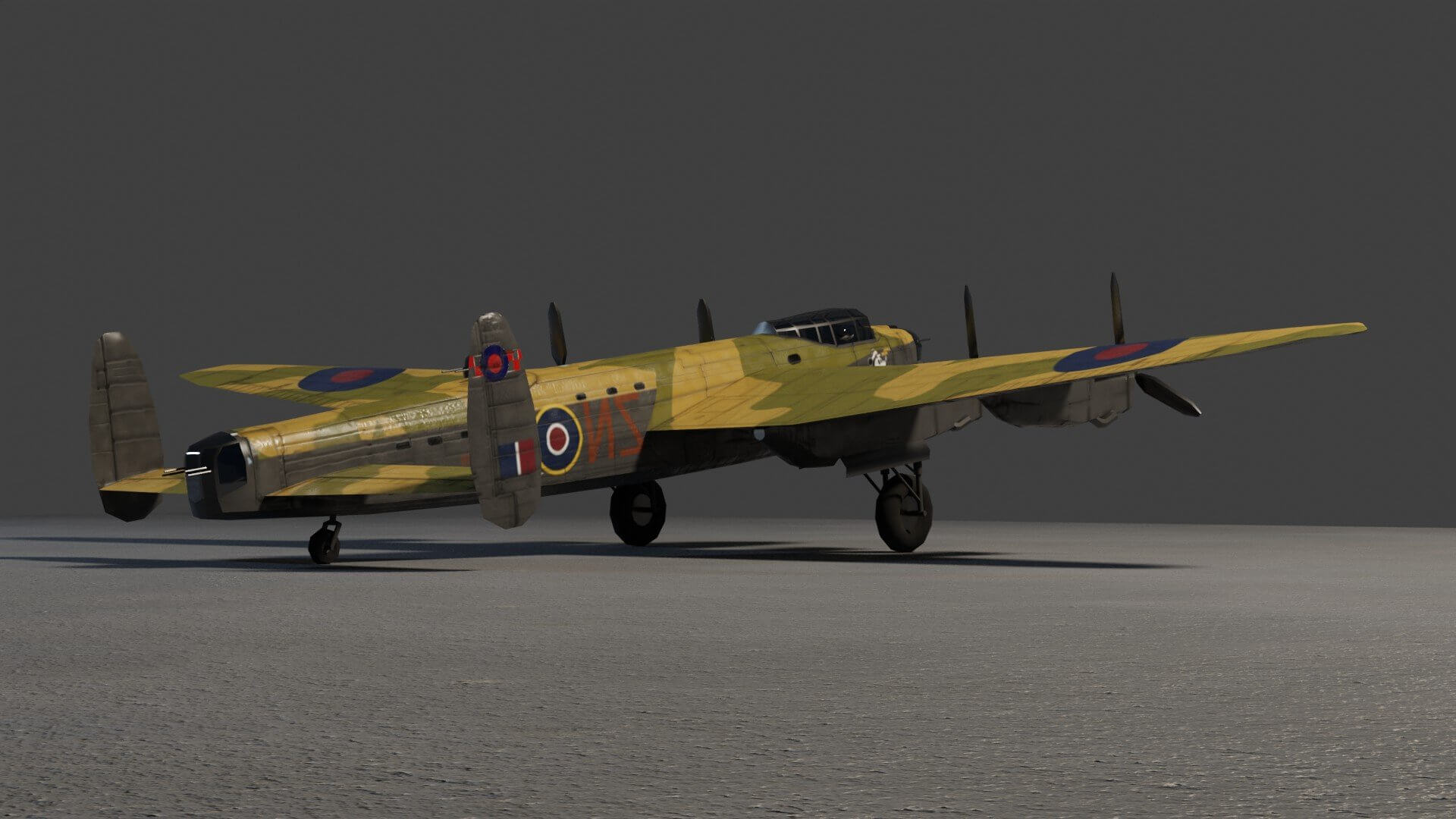 Avro Lancaster WW2 Bomber - 3D Model by NETRUNNER_pl