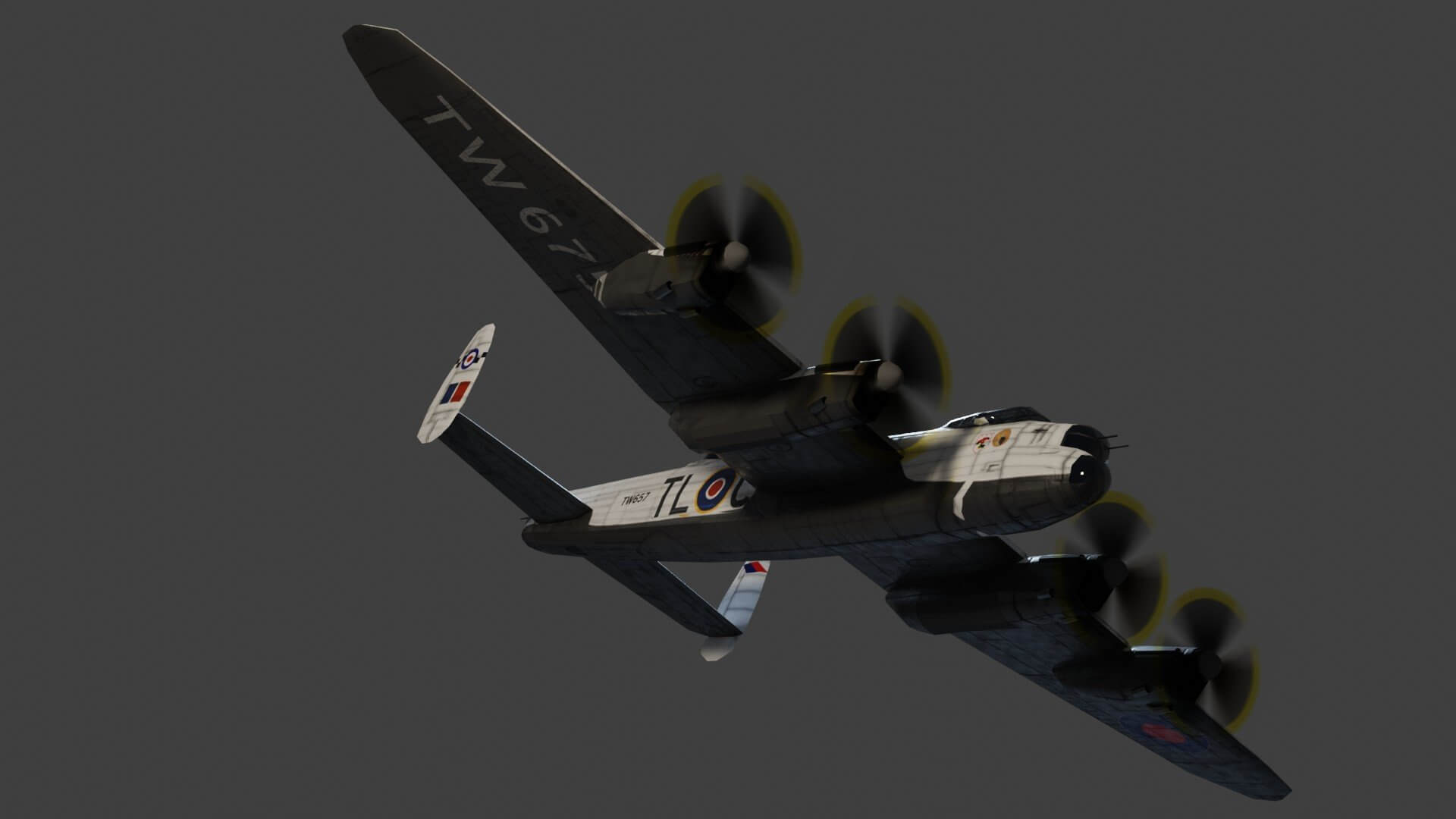 Avro Lancaster WW2 Bomber - 3D Model by NETRUNNER_pl