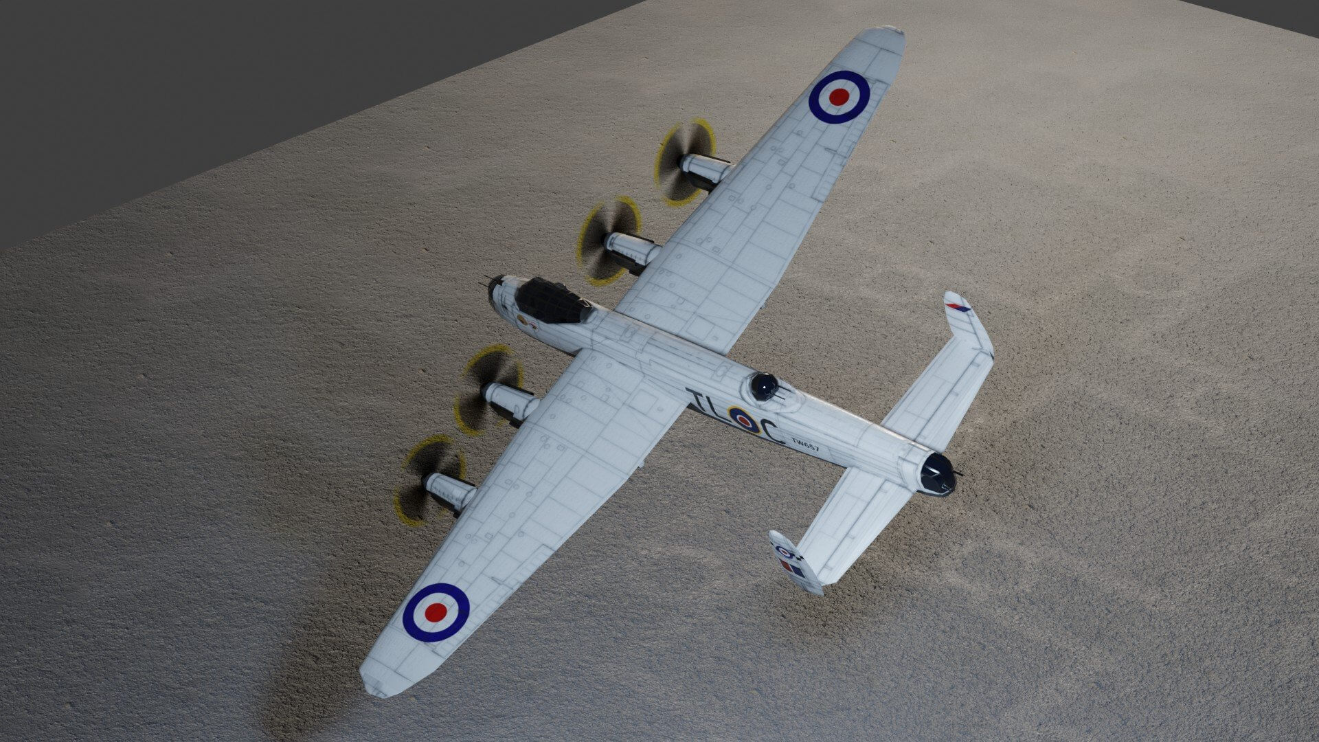 Avro Lancaster WW2 Bomber - 3D Model by NETRUNNER_pl