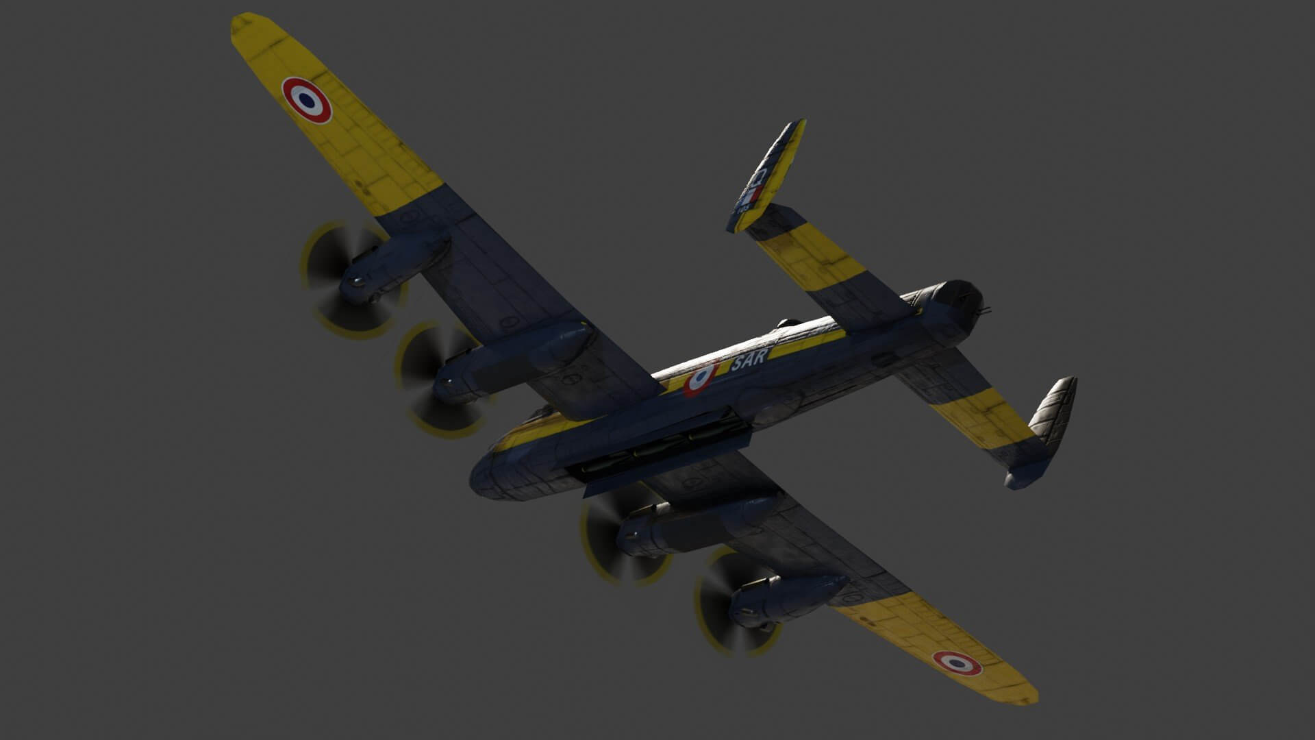 Avro Lancaster WW2 Bomber - 3D Model by NETRUNNER_pl
