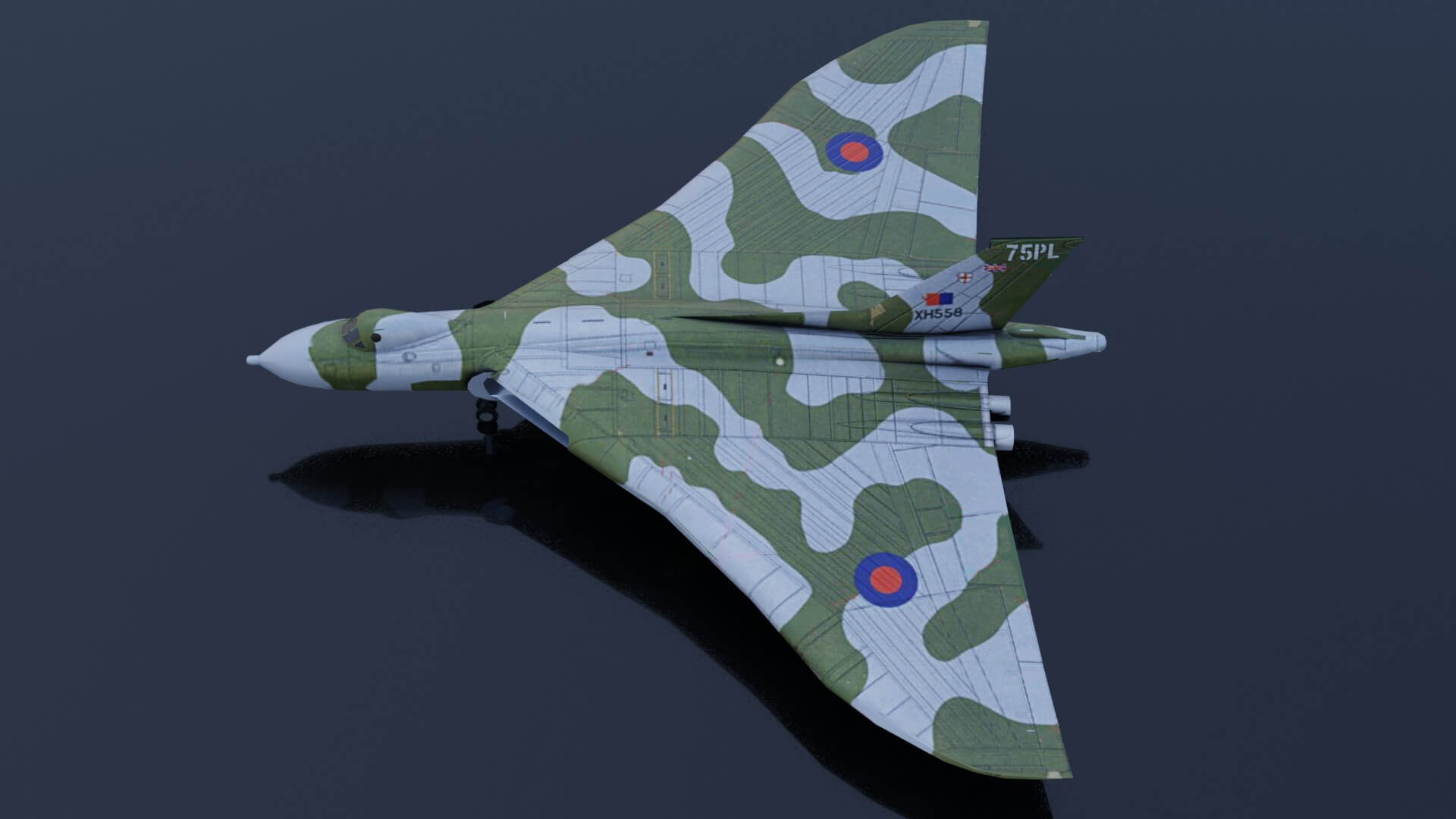 Avro Vulcan bomber - 3D Model by NETRUNNER_pl
