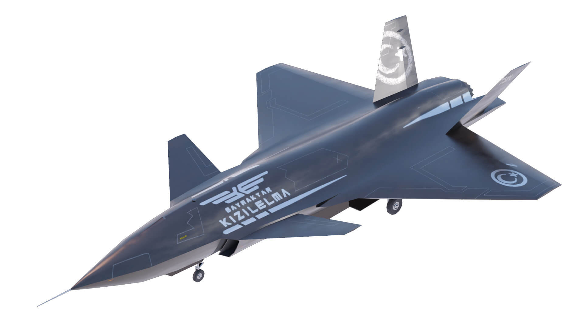 Bayraktar Kizilelma - 3D Model by NETRUNNER_pl