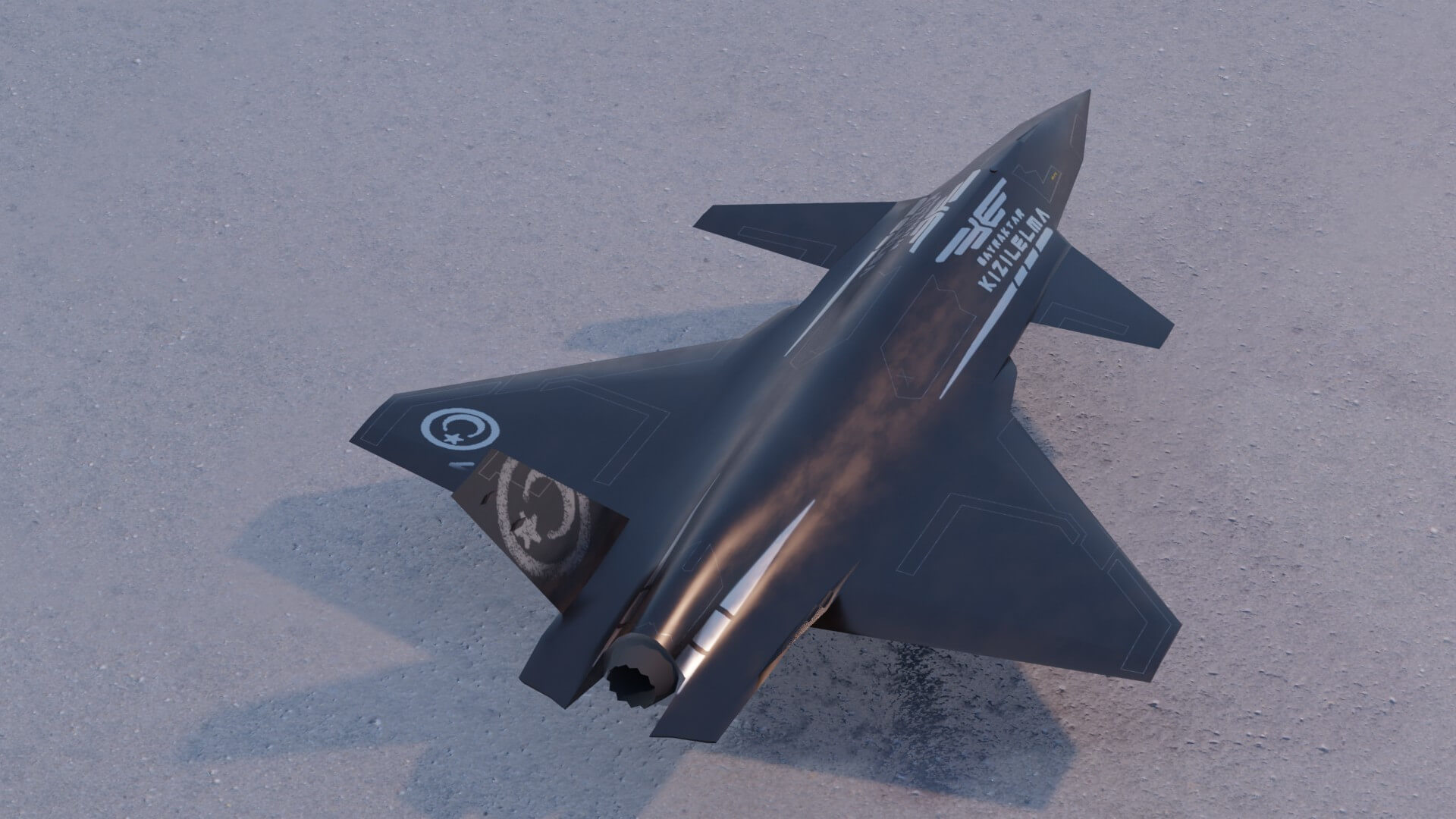 Bayraktar Kizilelma - 3D Model by NETRUNNER_pl