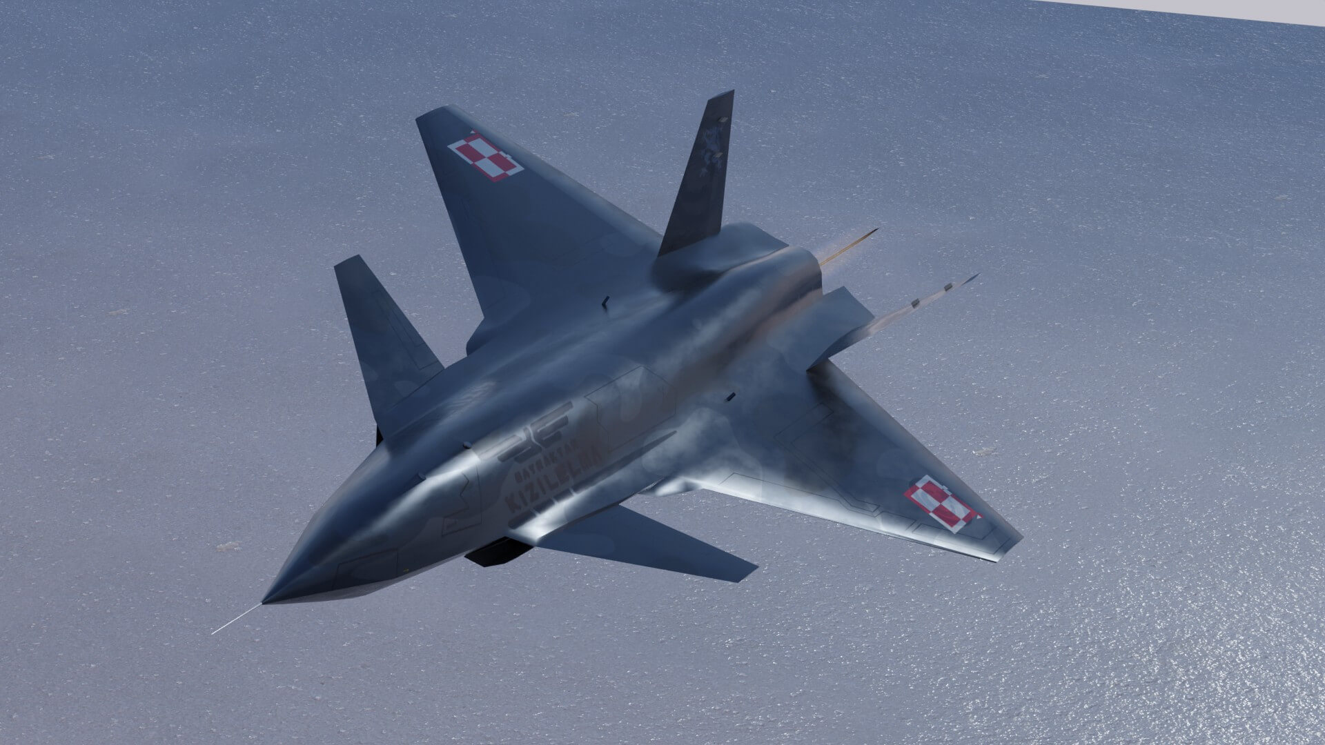 Bayraktar Kizilelma - 3D Model by NETRUNNER_pl