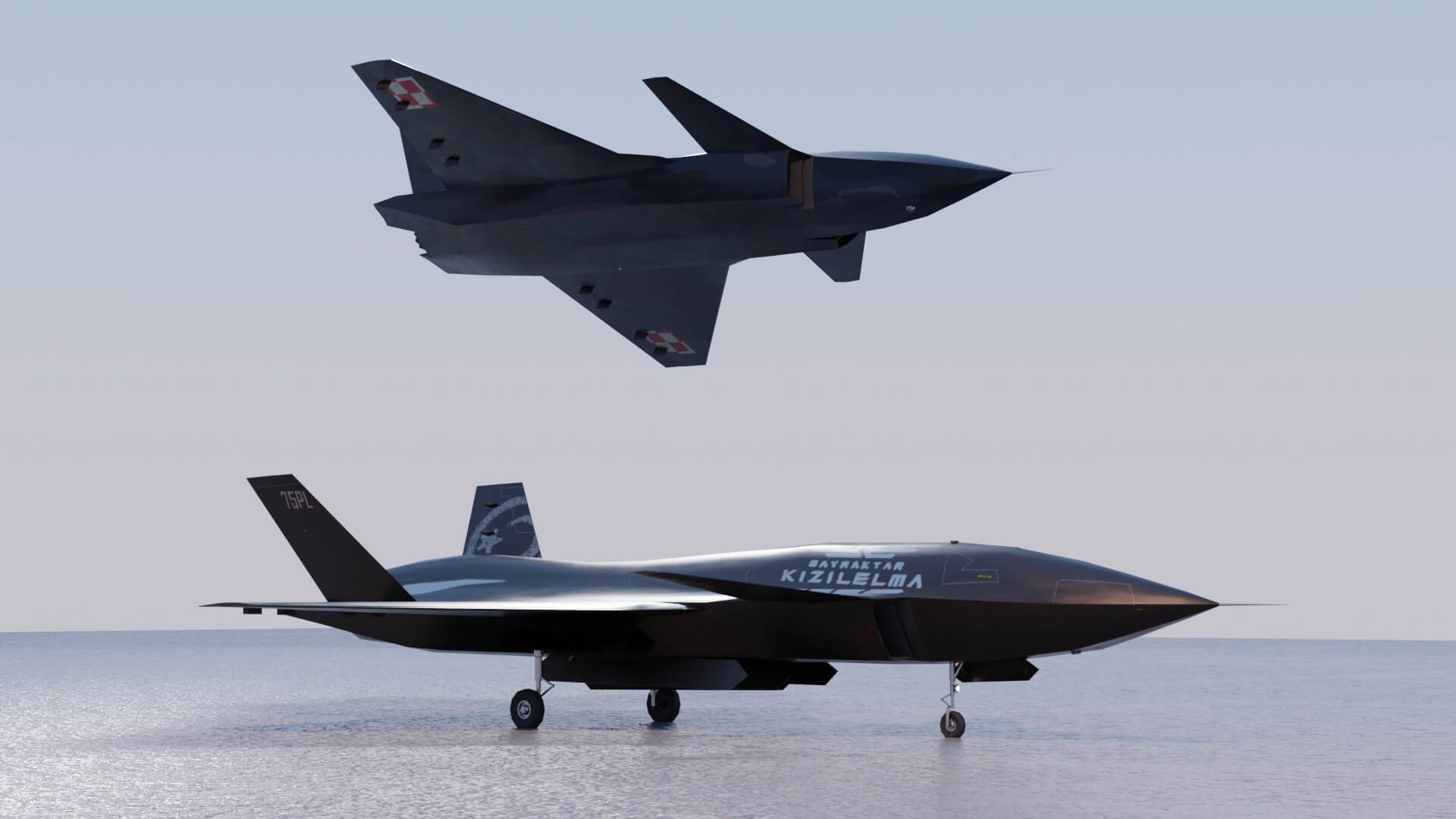 Bayraktar Kizilelma - 3D Model by NETRUNNER_pl