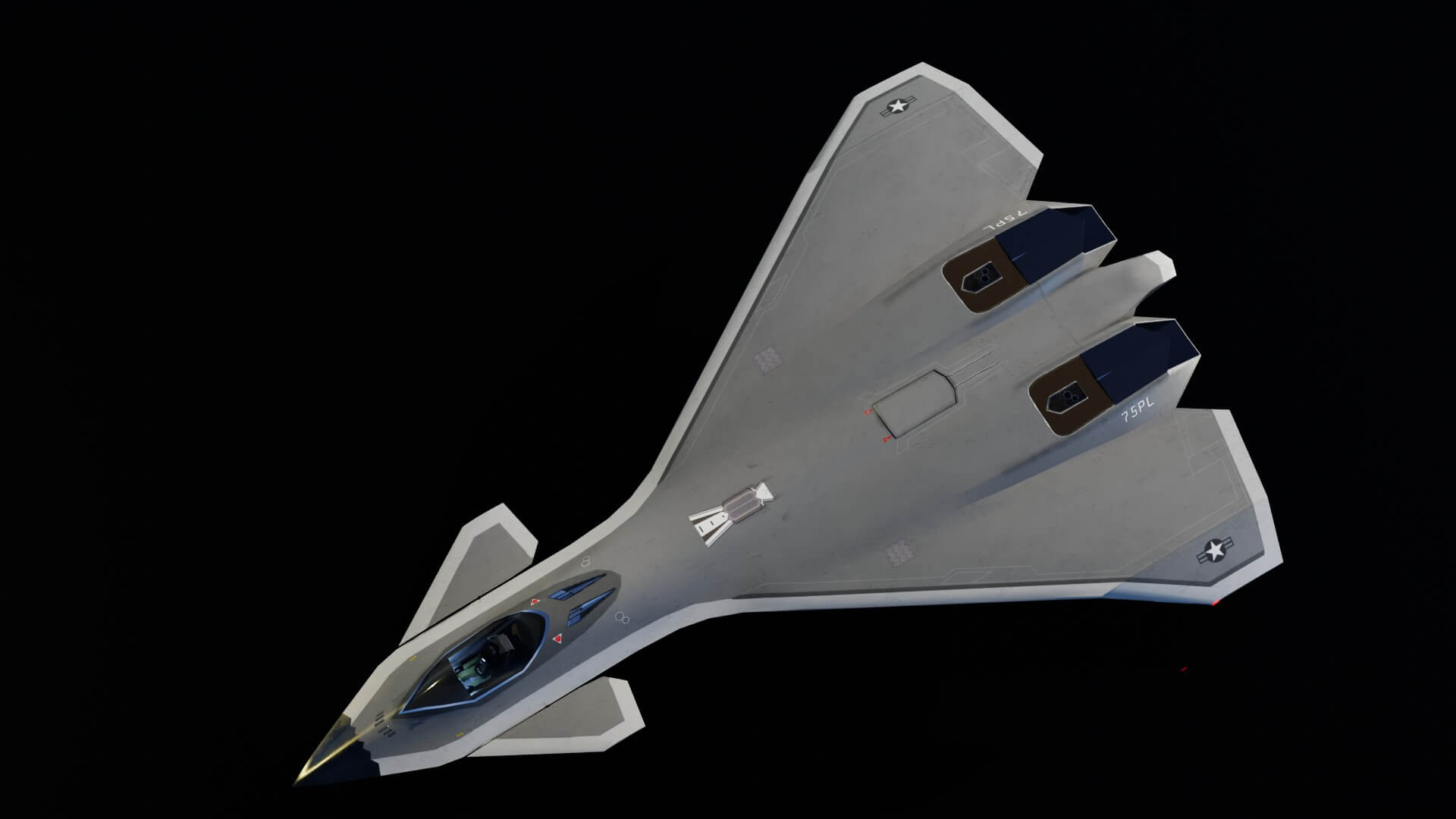 Boeing F-47 Thunderstorm NGAD 3D Model by NETRUNNER_pl
